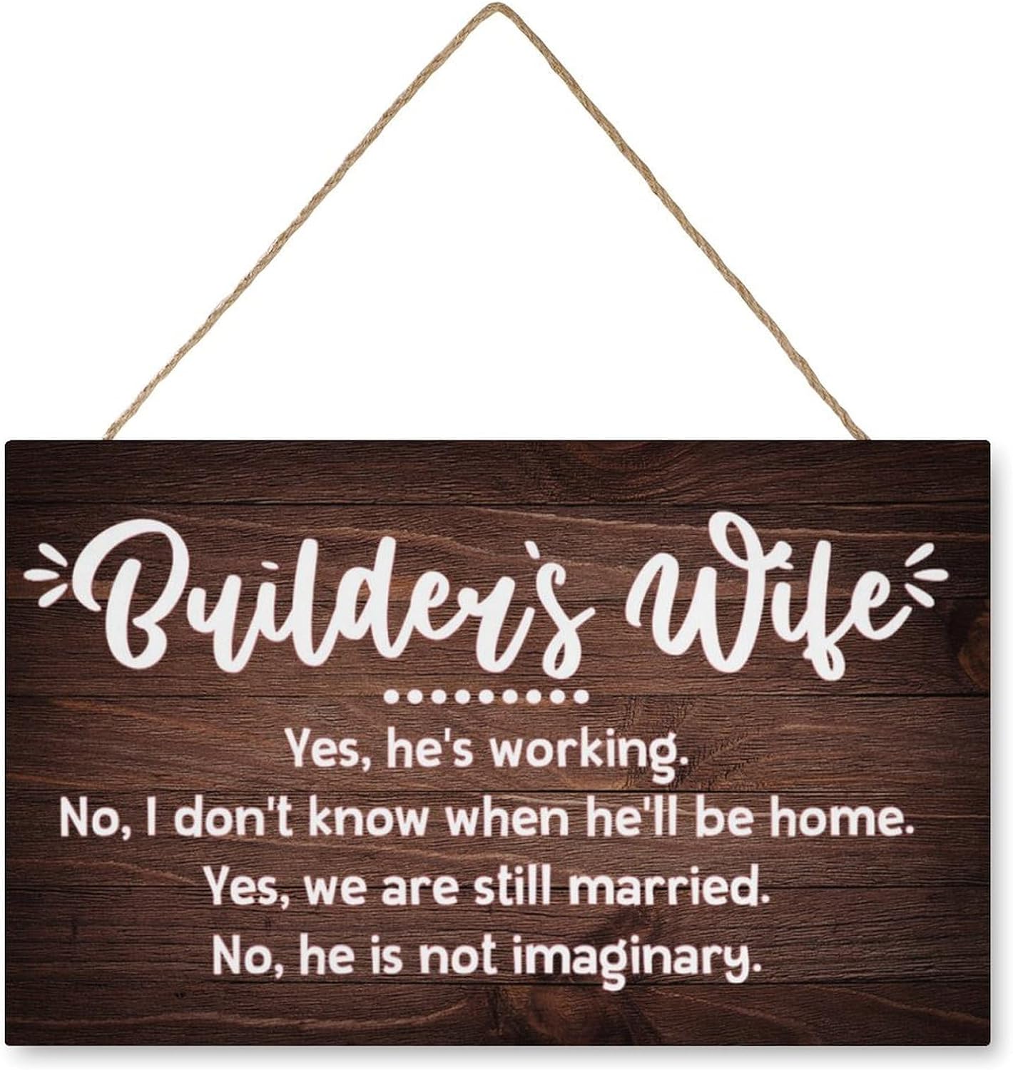 Wooden Decor Signs Builders Wife Definition Funny Hanging Wood Wall ...