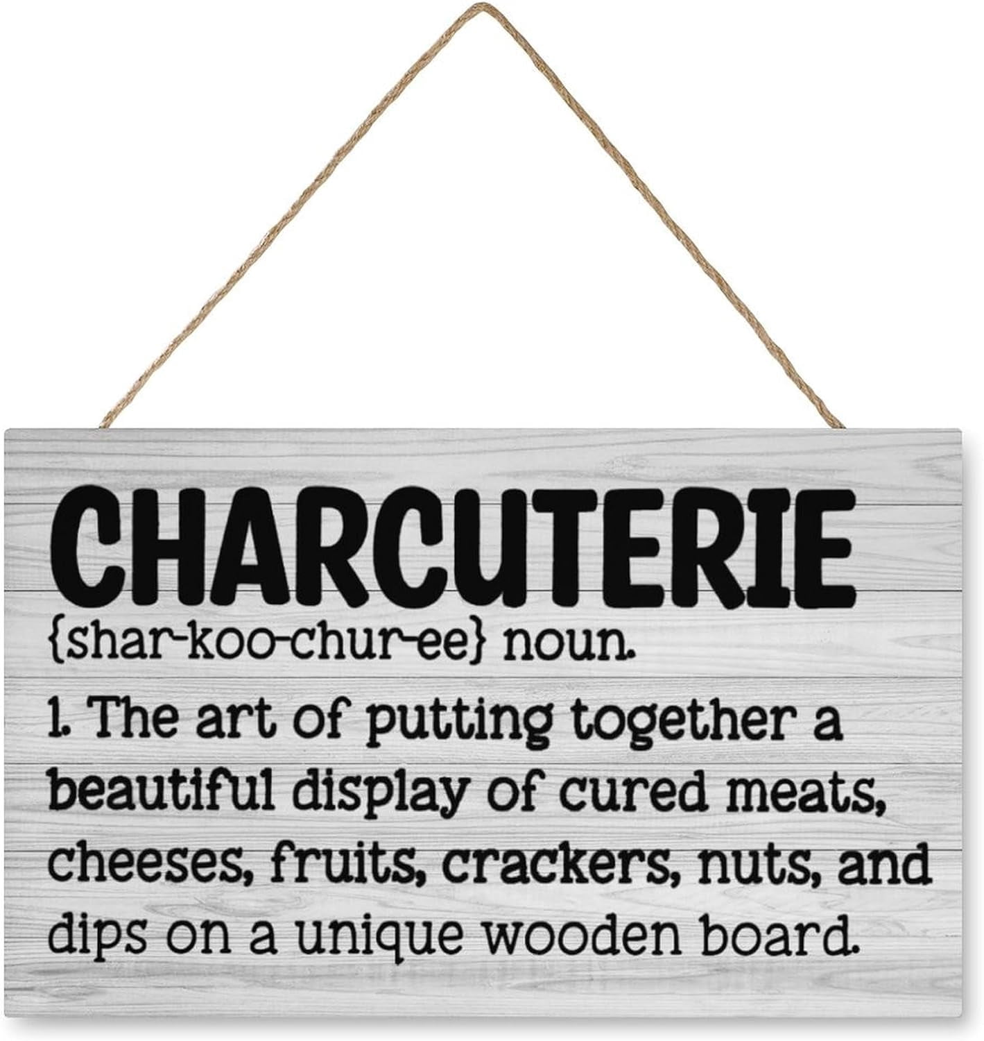 Wooden Decor Signs Charcuterie Definition Funny Hanging Wood Wall Decor ...