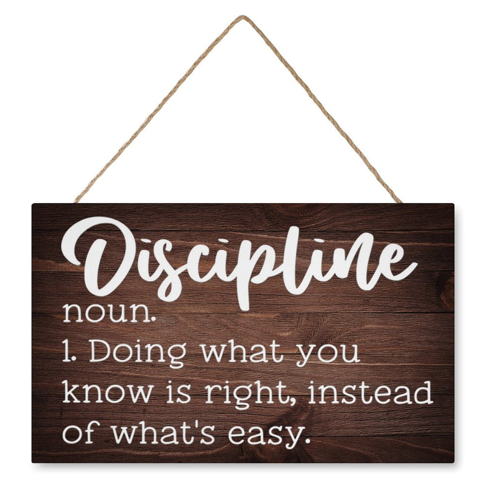 Wooden Decor Signs Discipline Quote Definition Funny Hanging Wood Wall ...