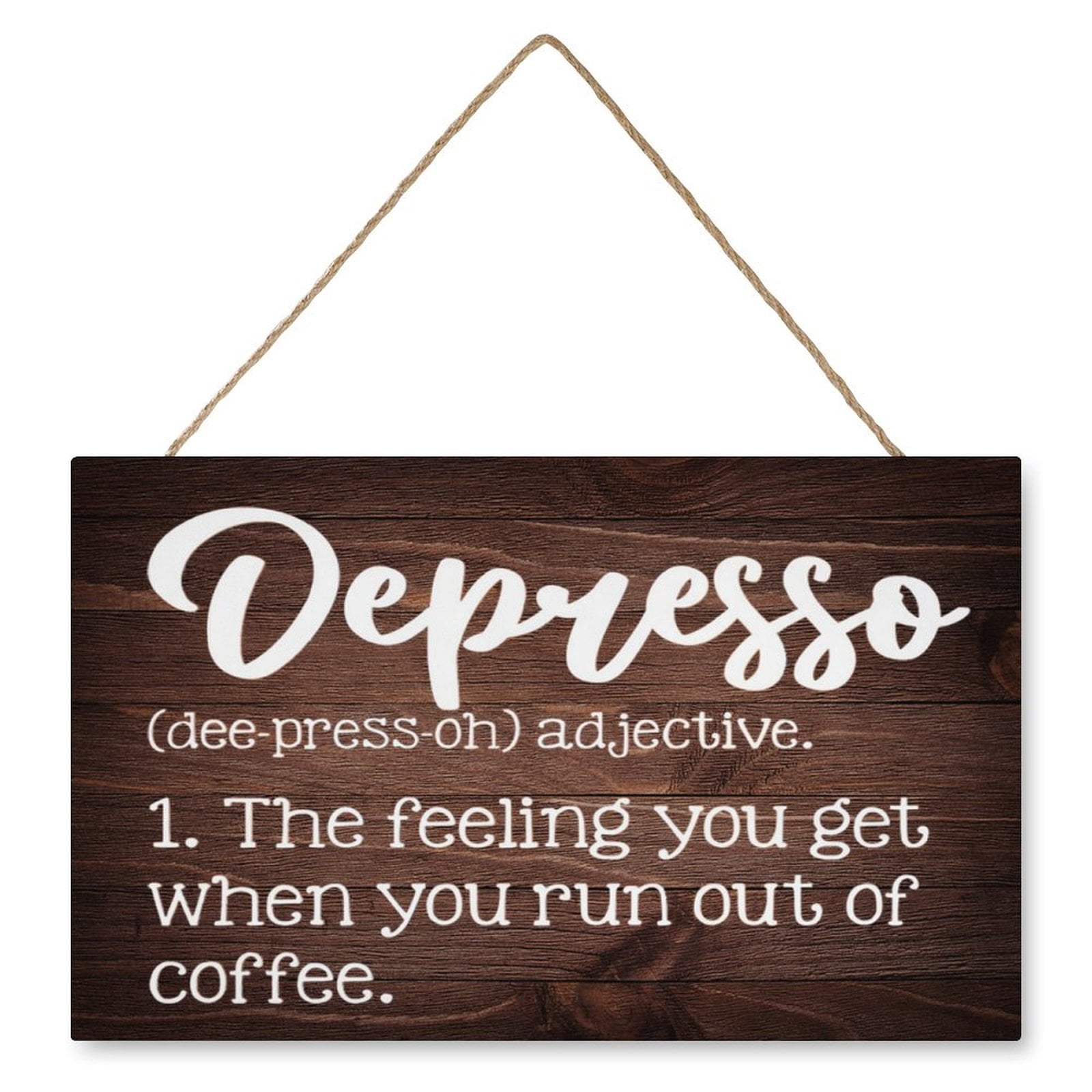 Wooden Decor Signs Funny Coffee Definition Funny Hanging Wood Wall ...