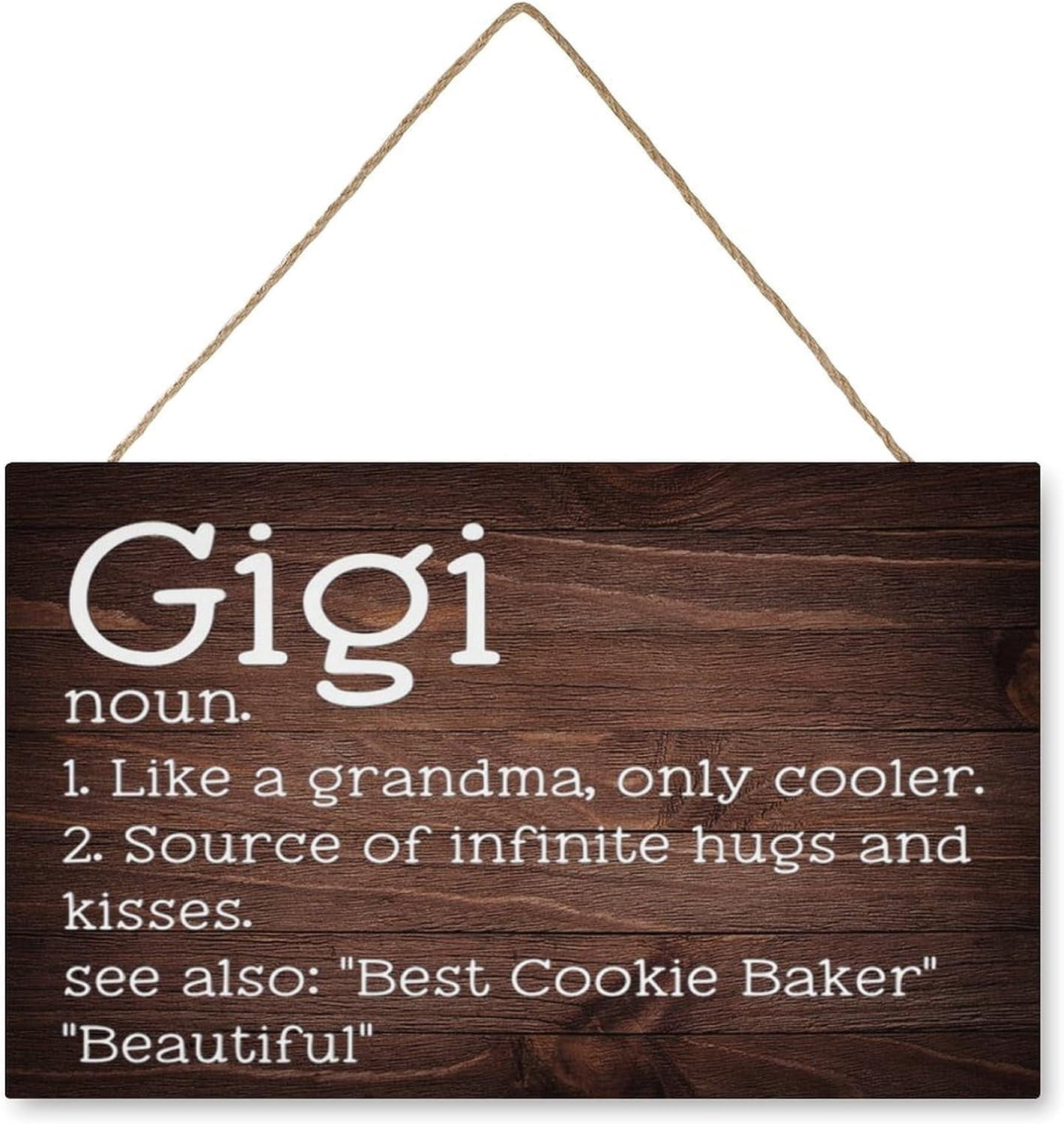 Wooden Decor Signs Gigi Definition Funny Hanging Wood Wall Decor ...