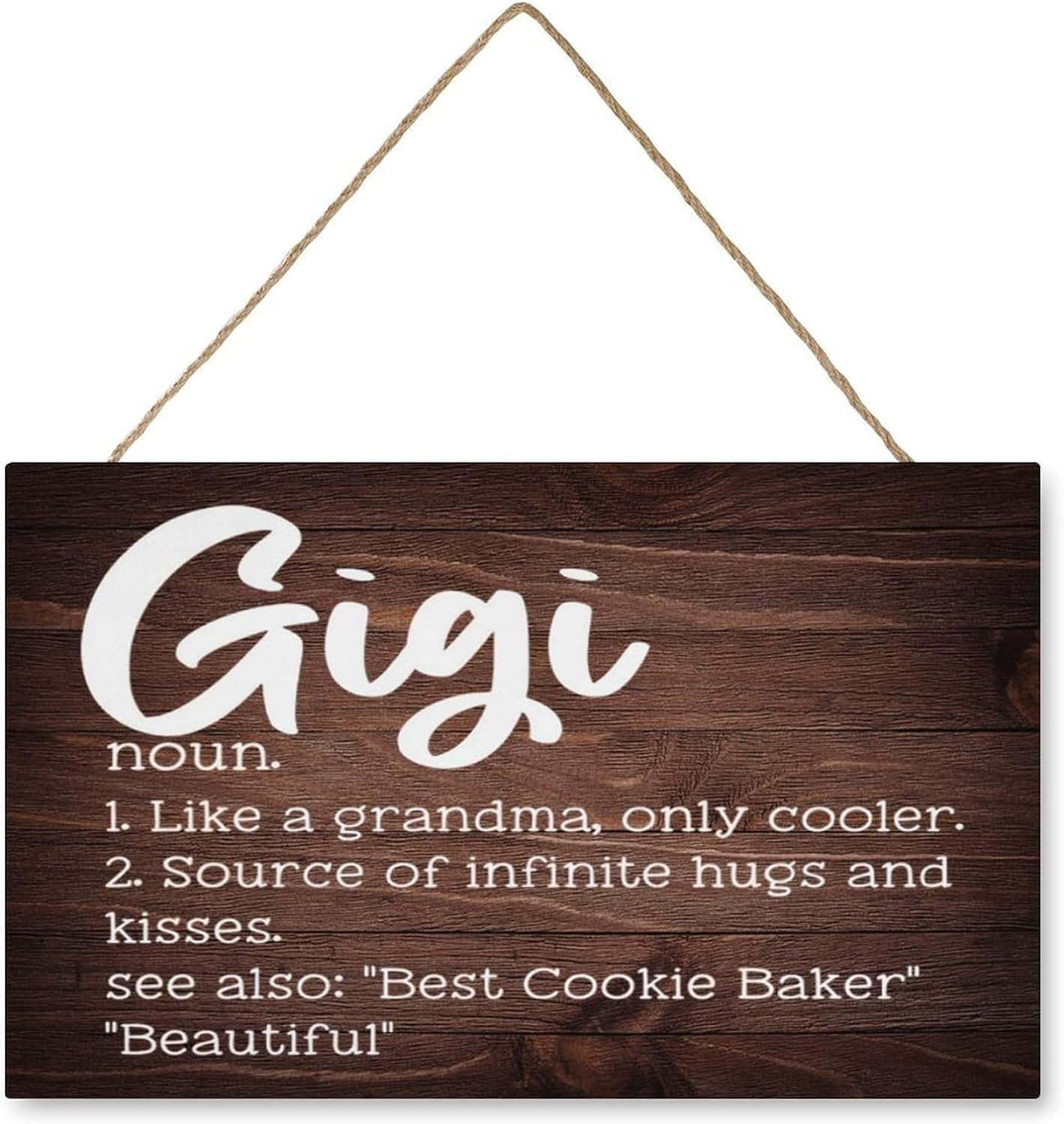 Wooden Decor Signs Gigi Definition Funny Hanging Wood Wall Decor ...