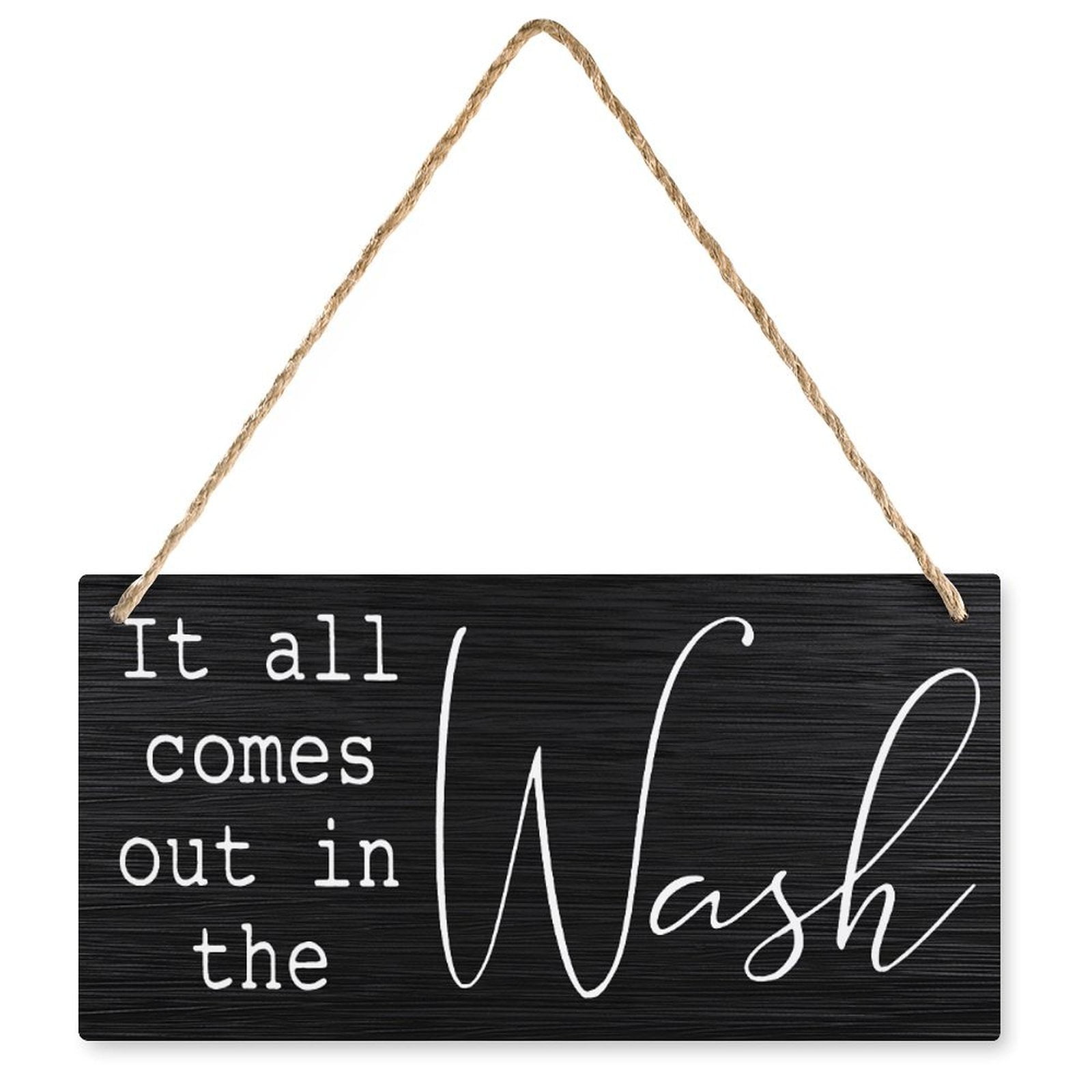 Wooden Decor Signs It All Comes Out In The Wash Laundry Room Decor ...