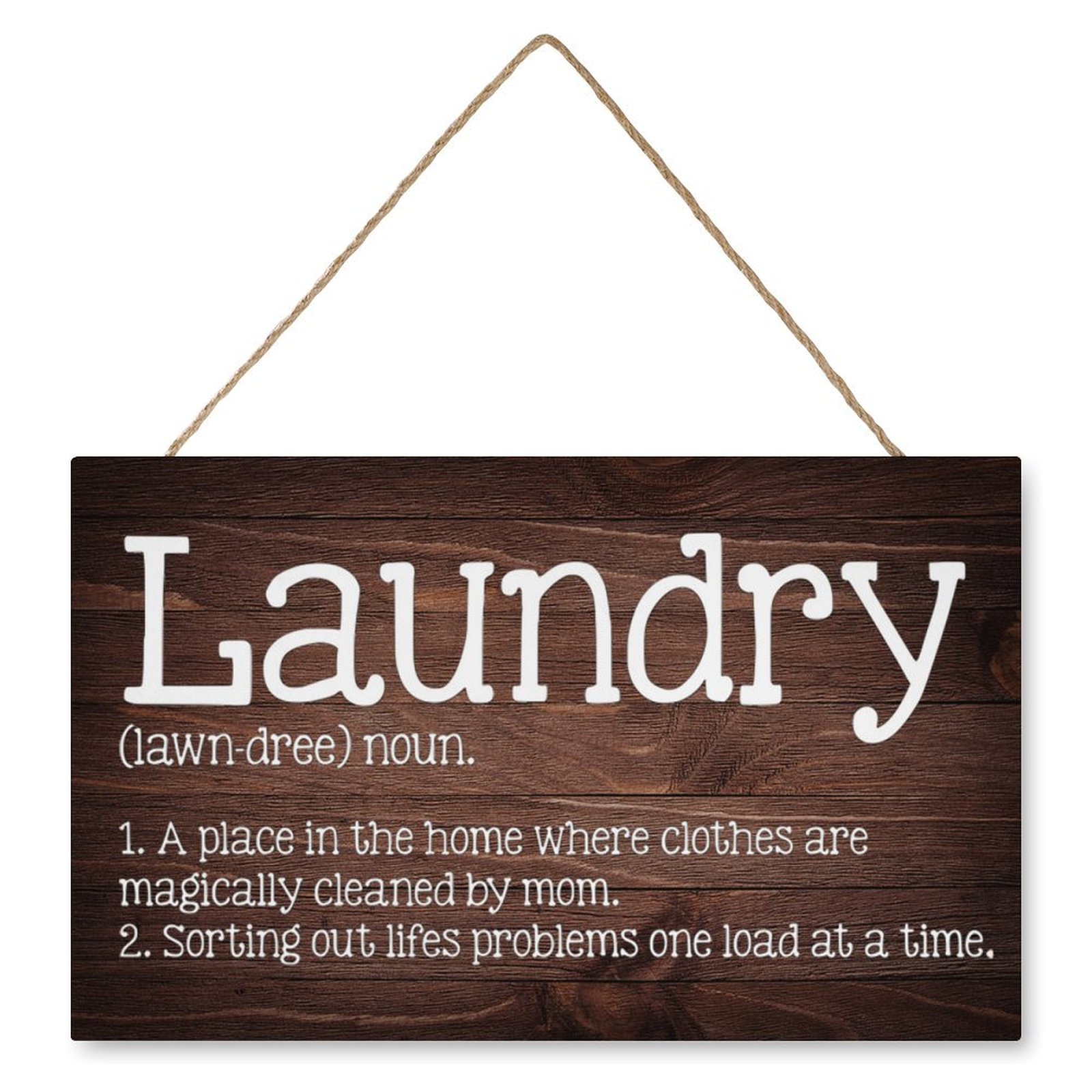 Wooden Decor Signs Laundry Quote Definition Funny Hanging Wood Wall ...