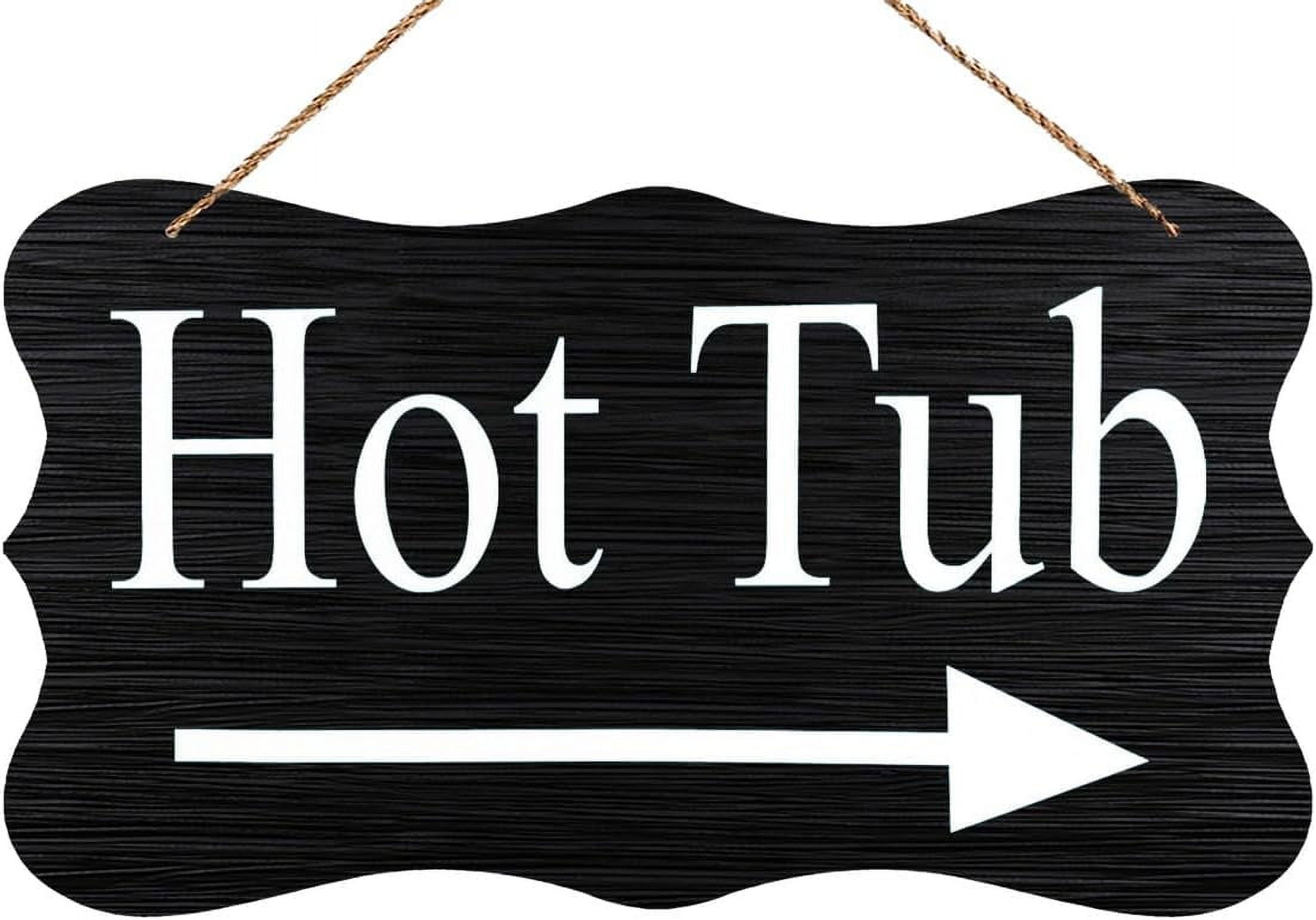 Wooden Decor Signs Pool Hot Tub Spa Shop Arrow Wood Directional Sign ...