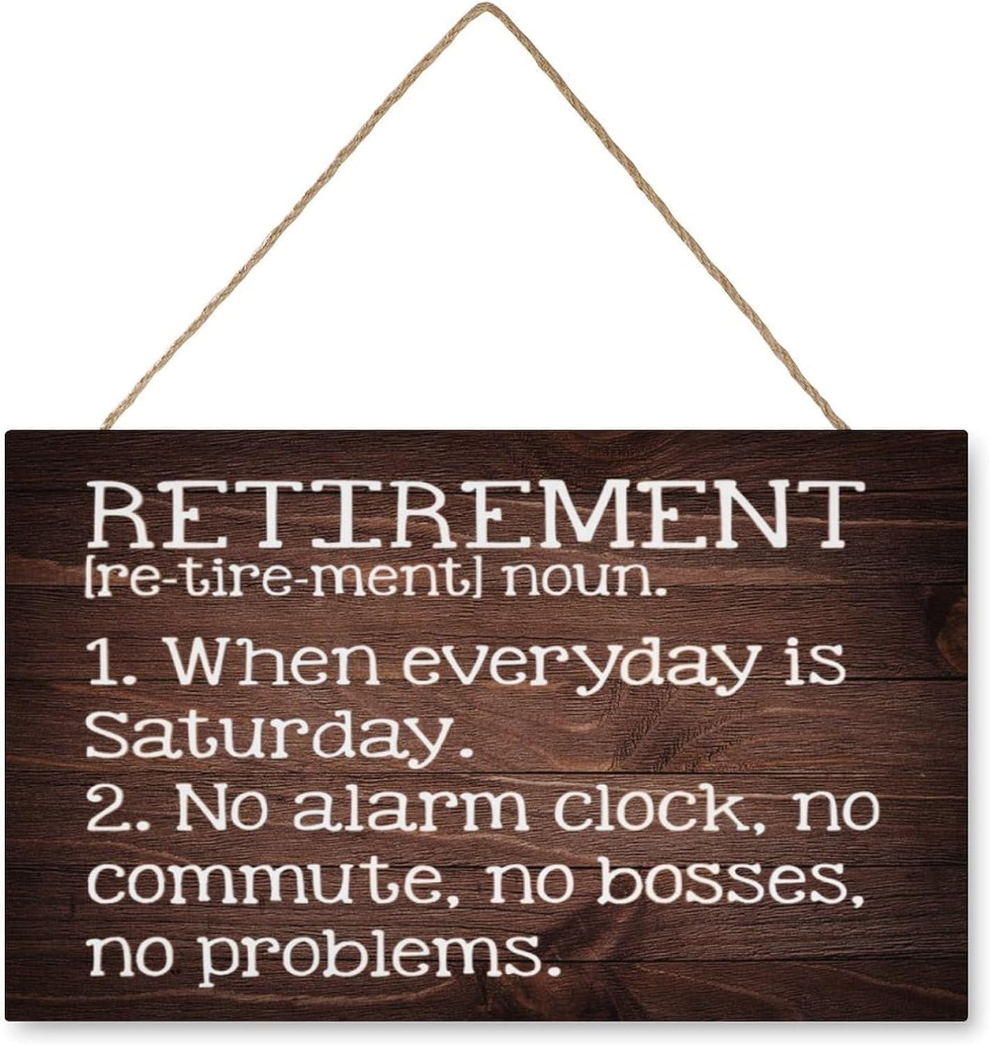 Wooden Decor Signs Retirement Definition Funny Hanging Wood Wall Decor ...