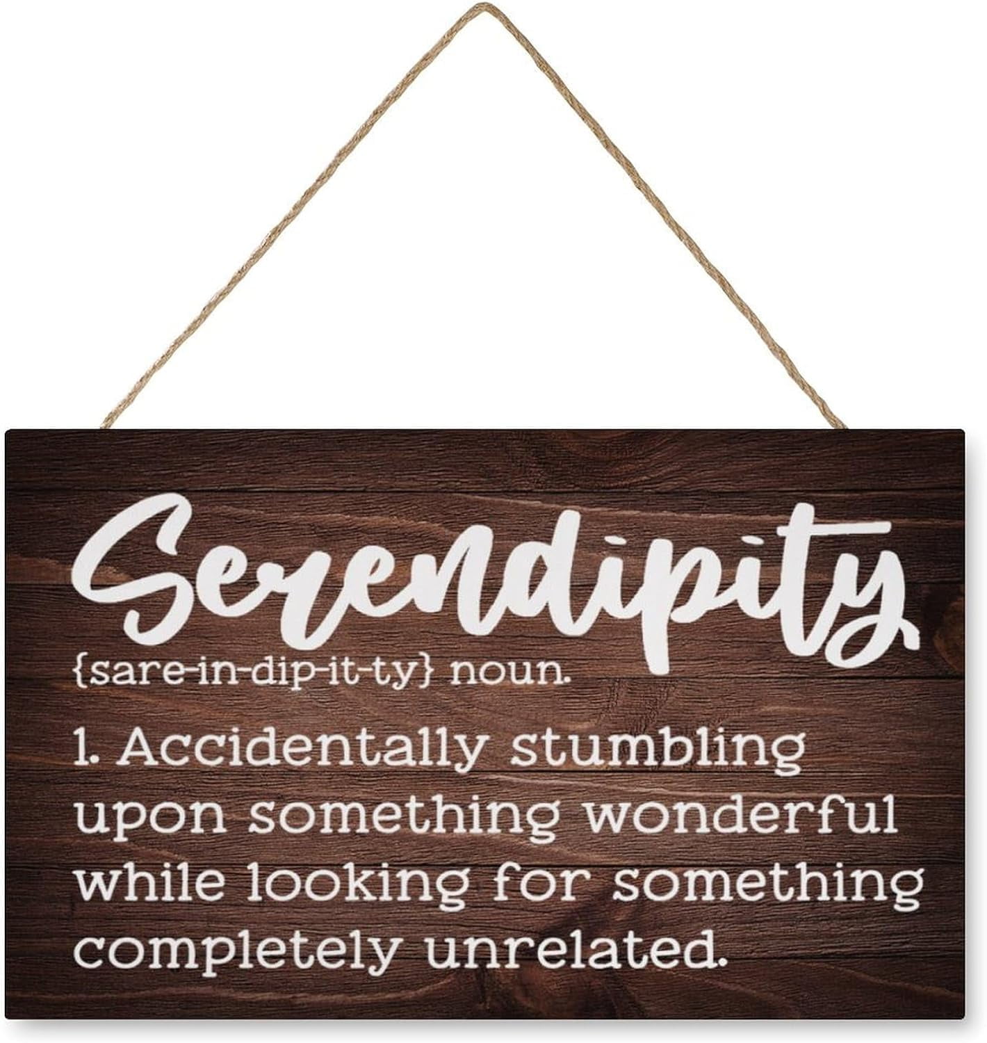 Wooden Decor Signs Serendipity Quote Definition Funny Hanging Wood Wall ...
