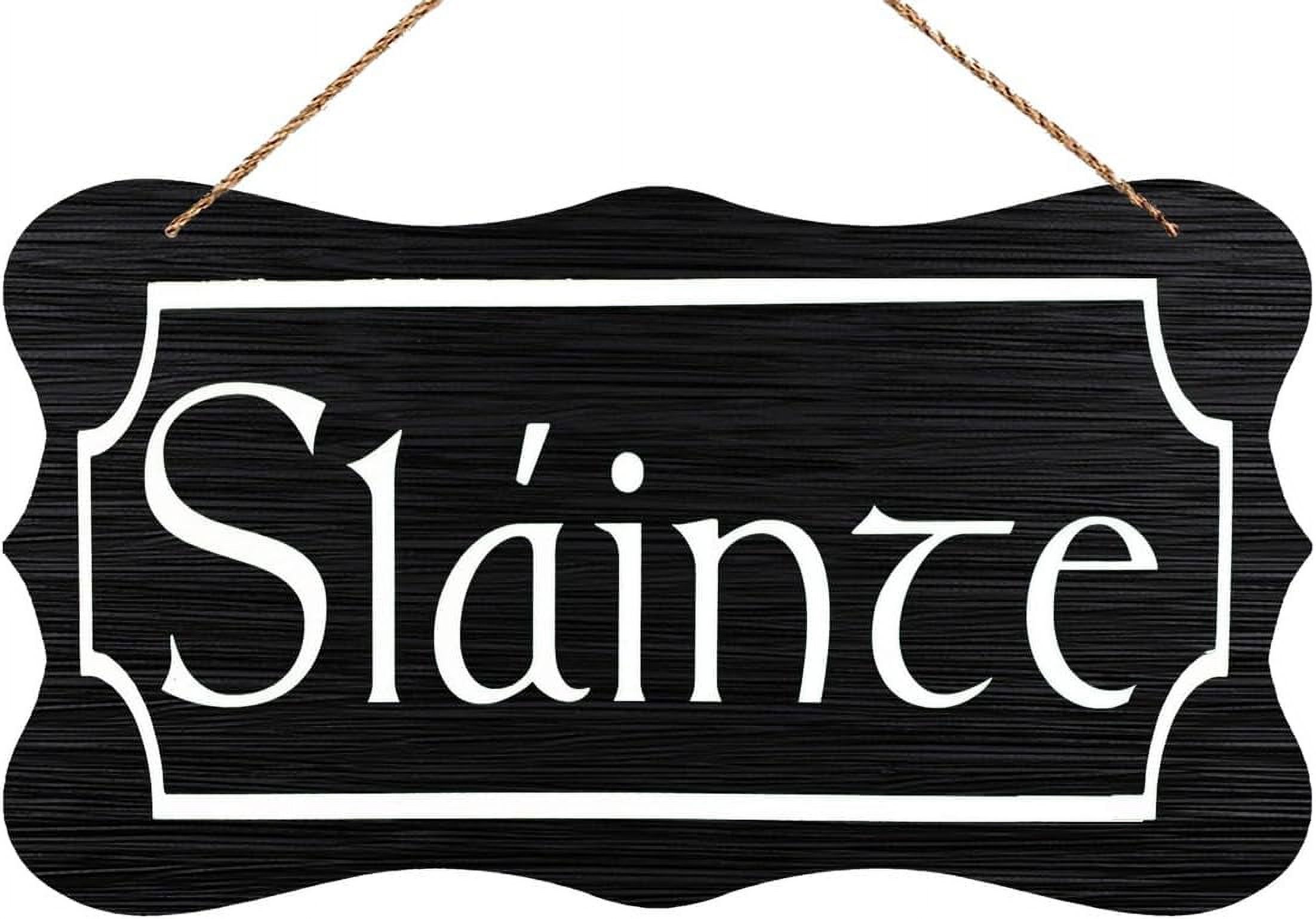 Wooden Decor Signs Slainte Wood Irish Celtic Sign Home Decor Printed ...
