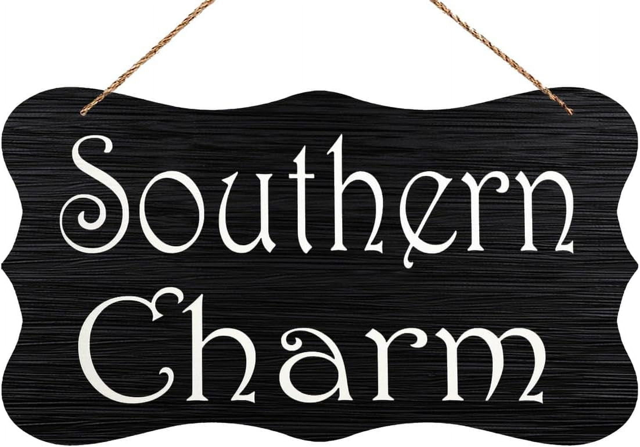 Wooden Decor Signs Southern Charm Wood Country Hospitality Sign Wooden ...