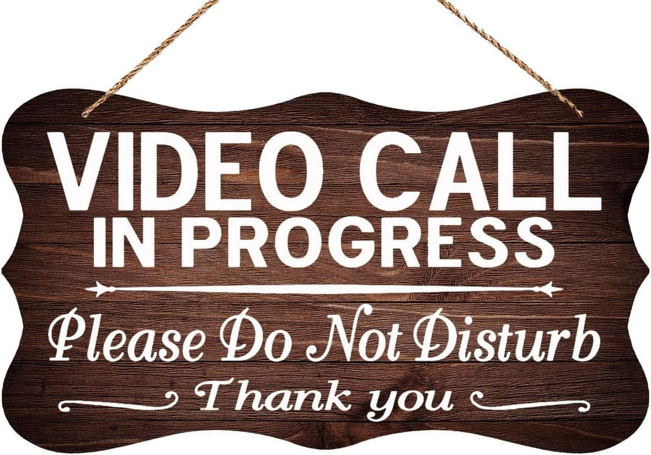 Wooden Decor Signs Video Call In Progress Sign Do Not Disturb Sign Wood ...