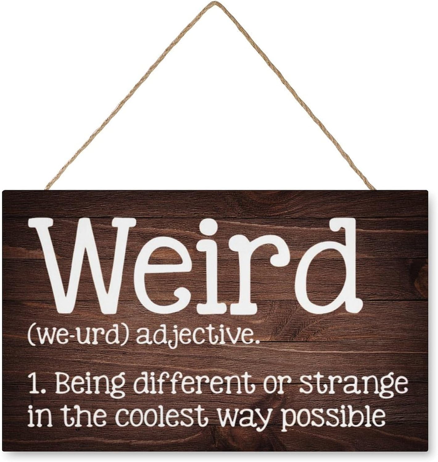Wooden Decor Signs Weird Quote Definition Funny Hanging Wood Wall Decor ...