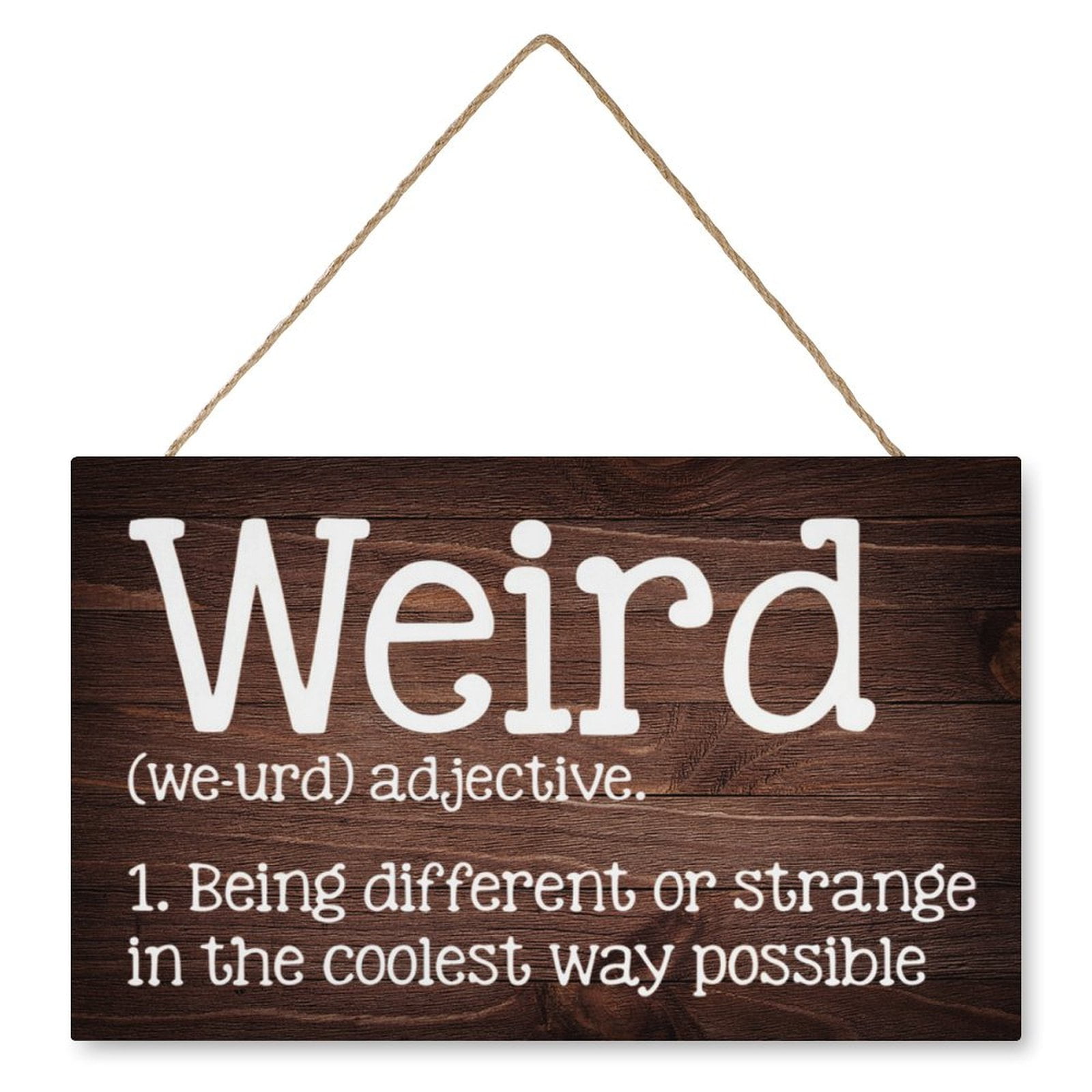 Wooden Decor Signs Weird Quote Definition Funny Hanging Wood Wall Decor ...