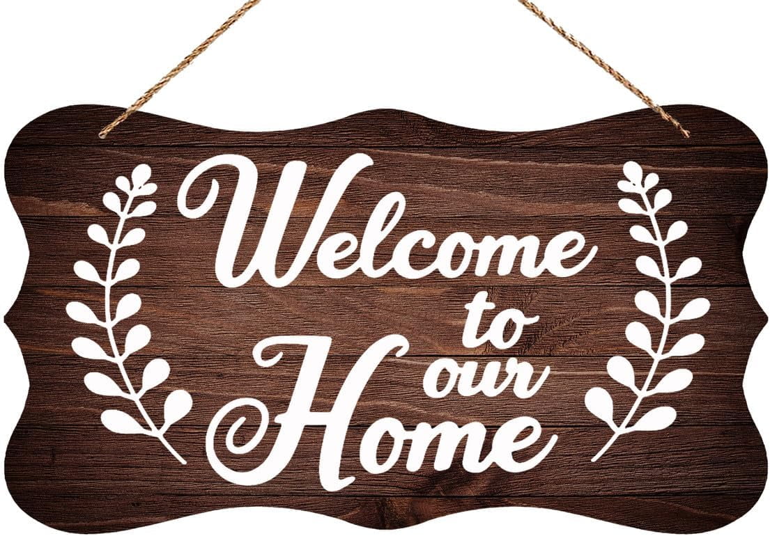 Wooden Decor Signs Welcome Wood Sign Welcome To Our Home Small Gift ...