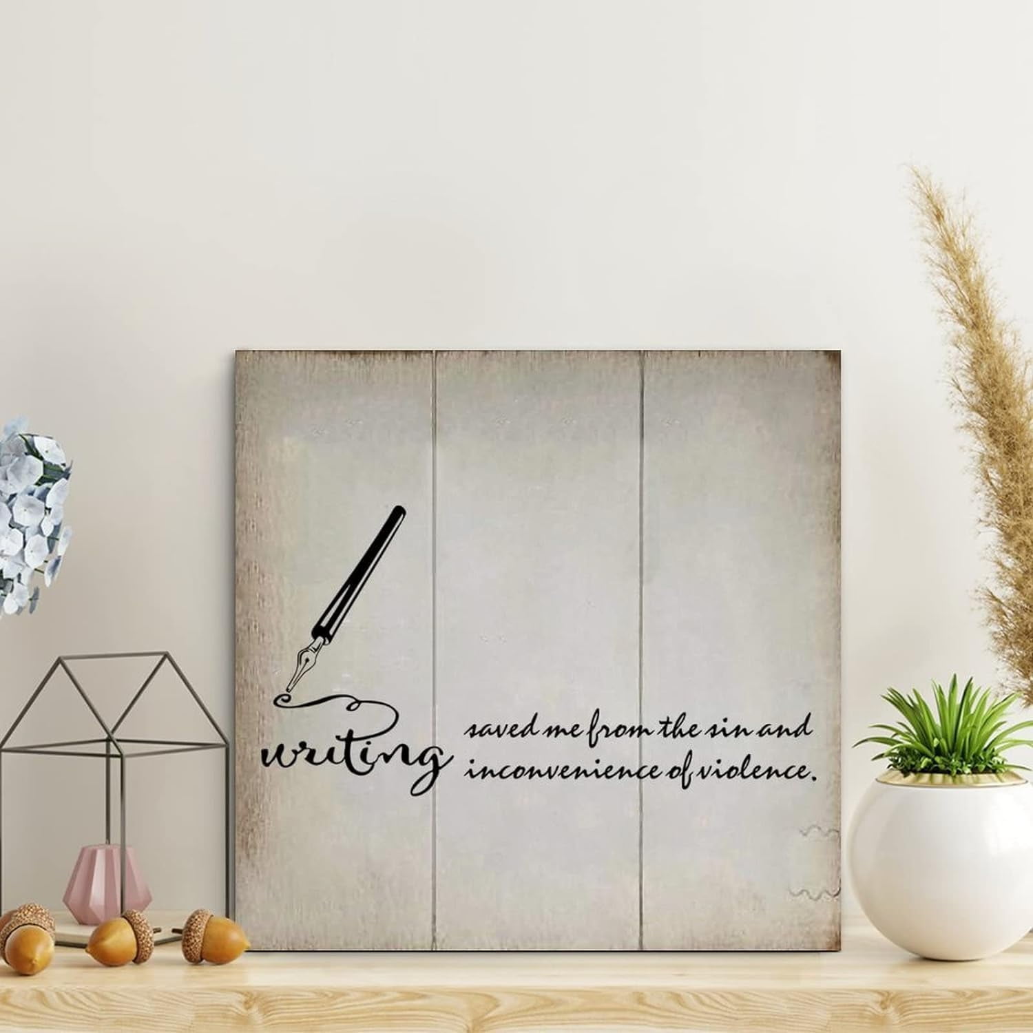 Wooden Decor Stand Vintage Country Writing Saved Me From The Sin And ...