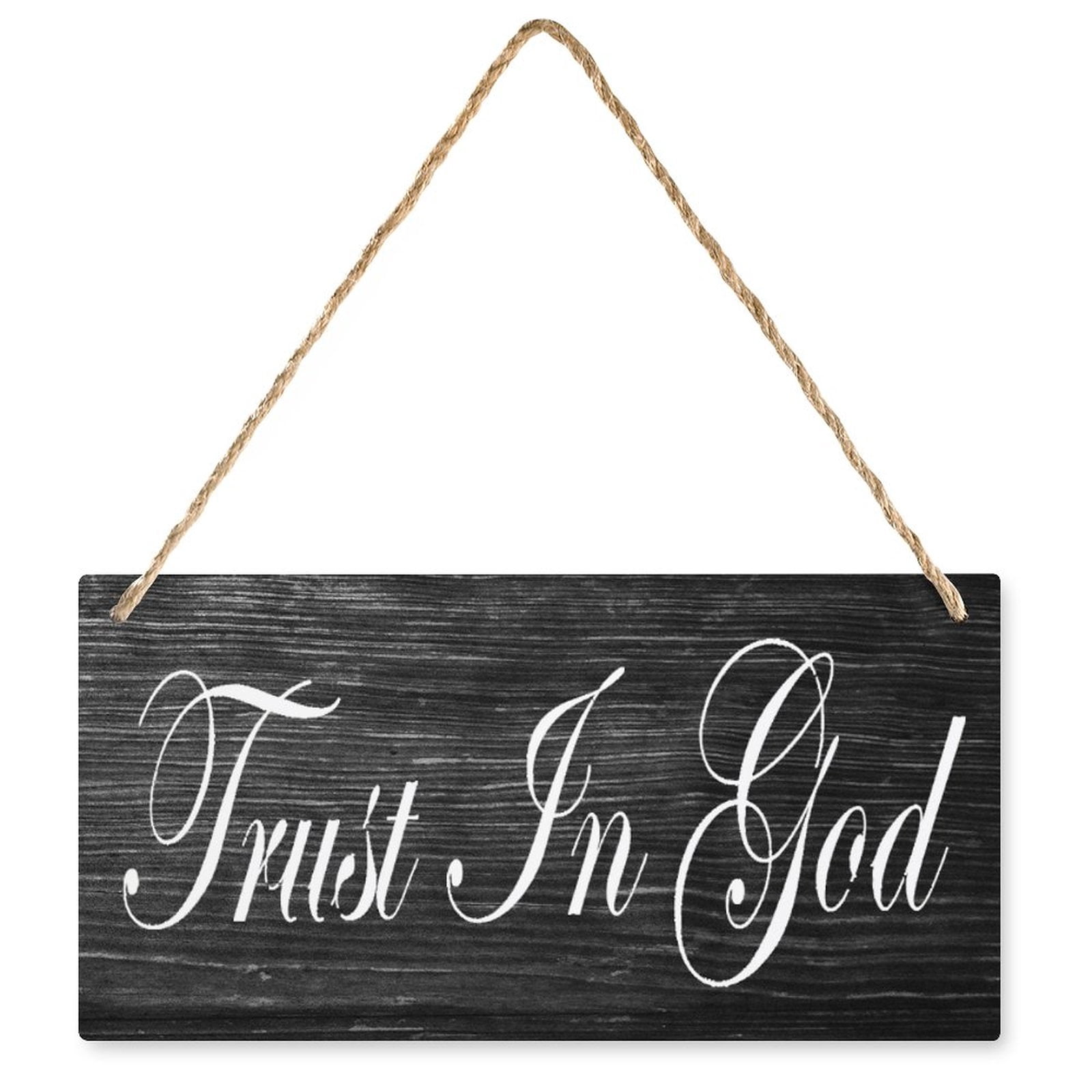Wooden Decor Trust In God Wood Religious God Sign For Home Front Door ...