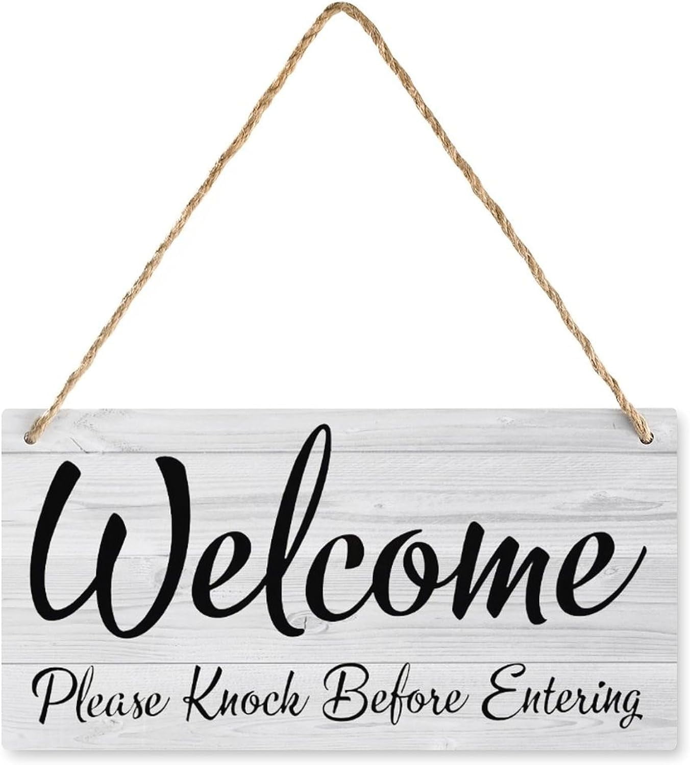 Wooden Decor Welcome Please Knock Before Entering Wall Decor Sign Wall ...