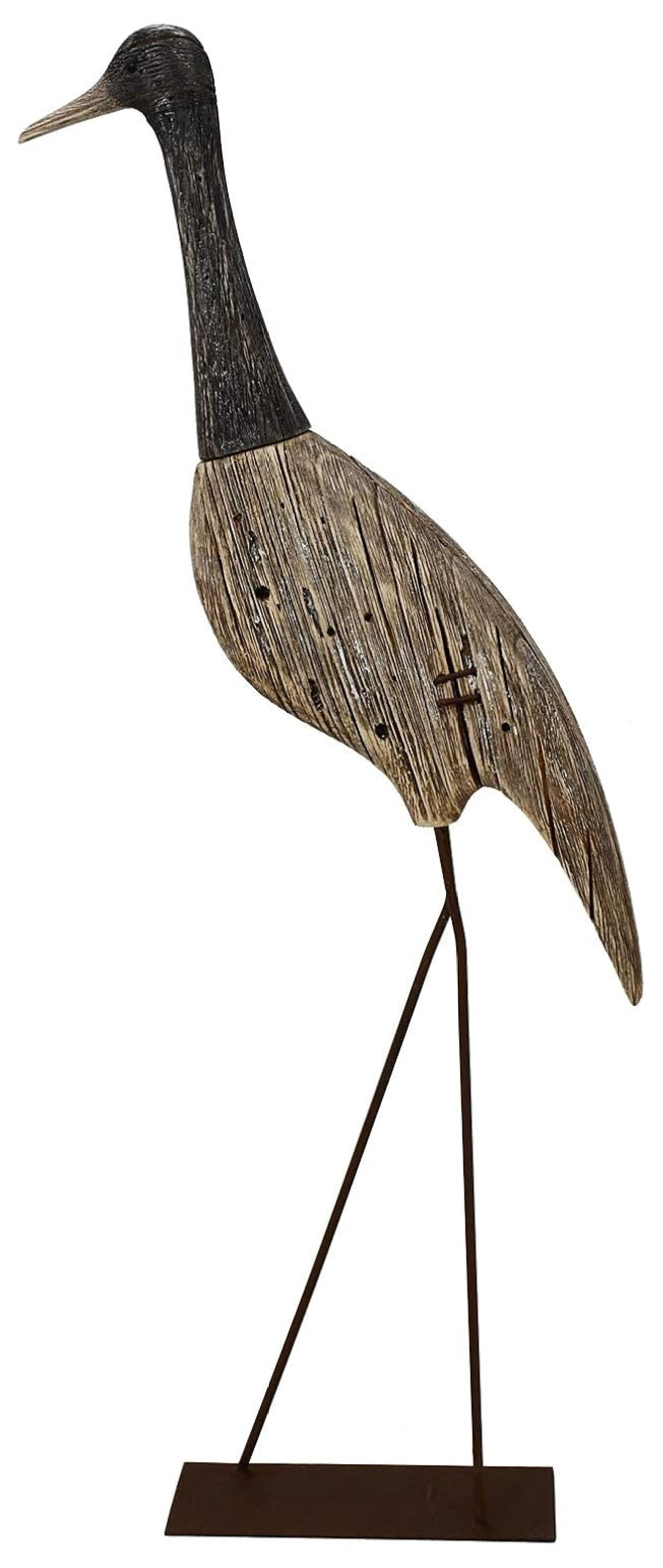 Wooden Decor Wood Sea Statue Figurines Seabird Statue Standing ...