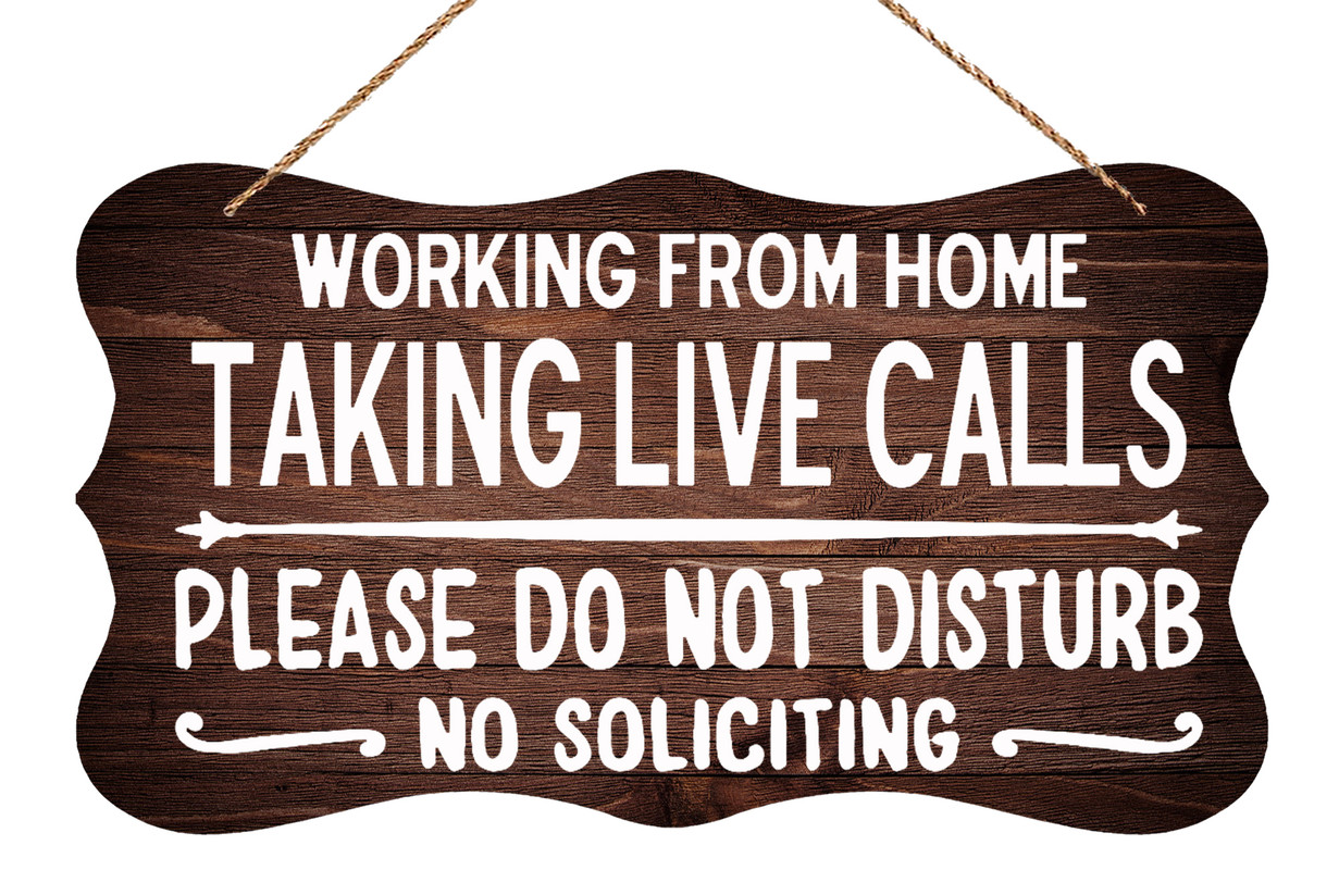 Wooden Decor Working From Home Sign Taking Live Calls Do Not Disturb ...