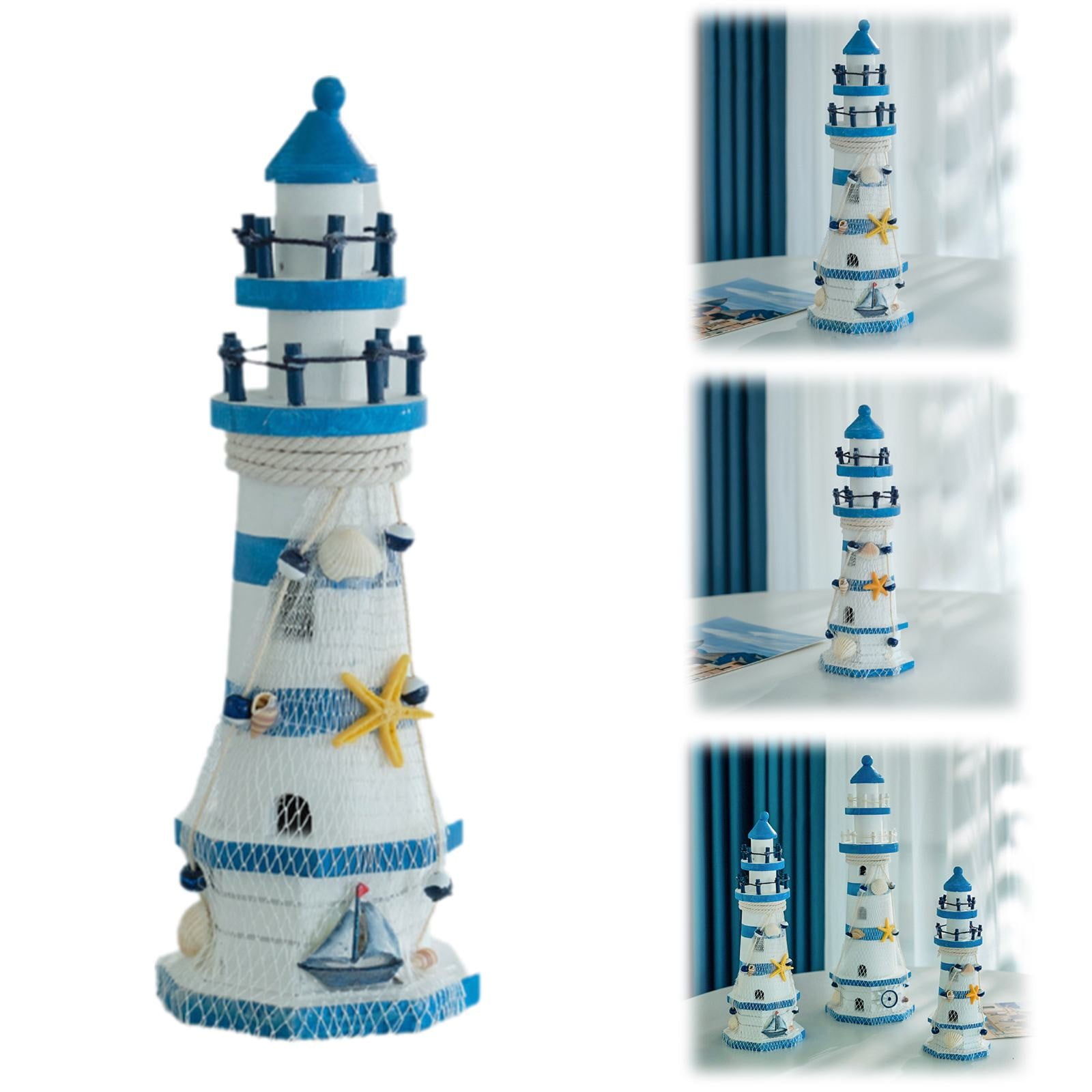 Wooden Decoration With Lights Tabletop Centerpiece Decorative Tower ...