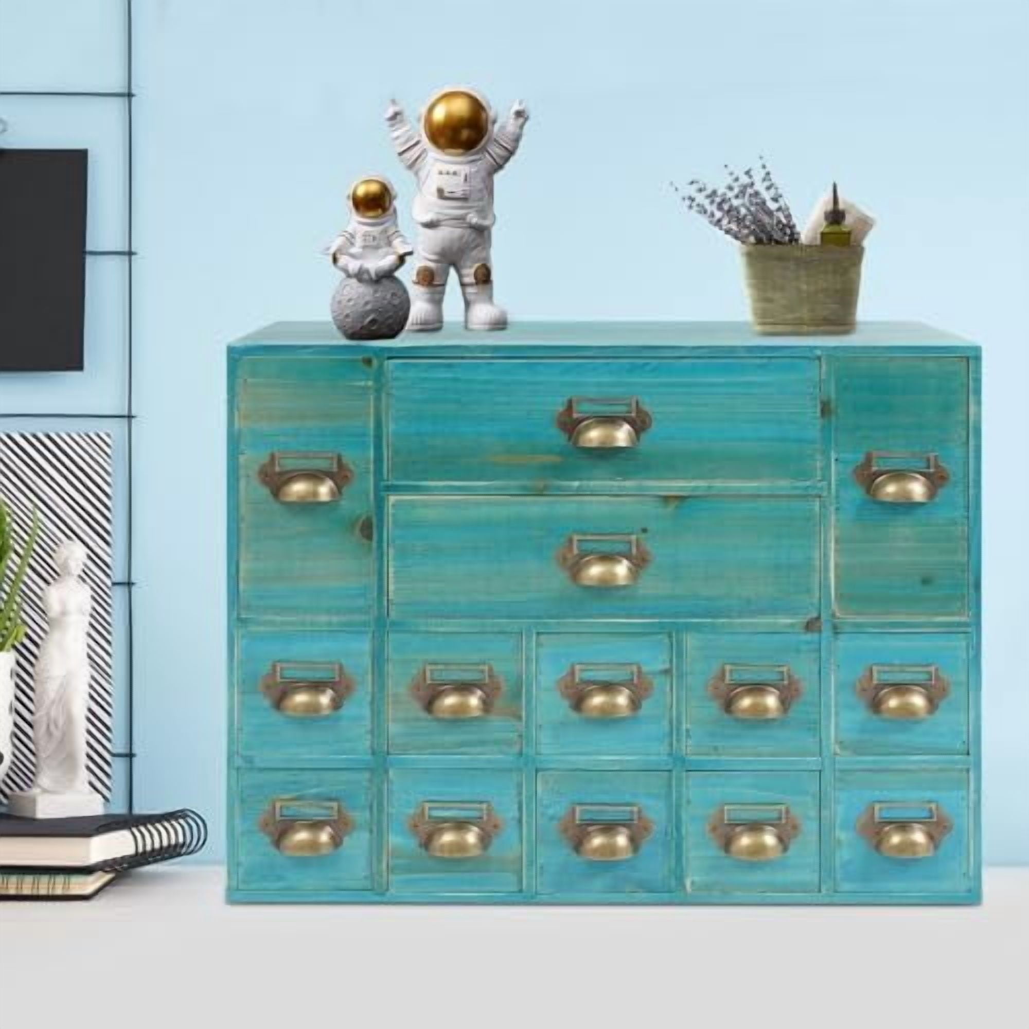 Wooden Desk Drawer Organizer, 3 Sizes Vintage Apothecary Drawers ...