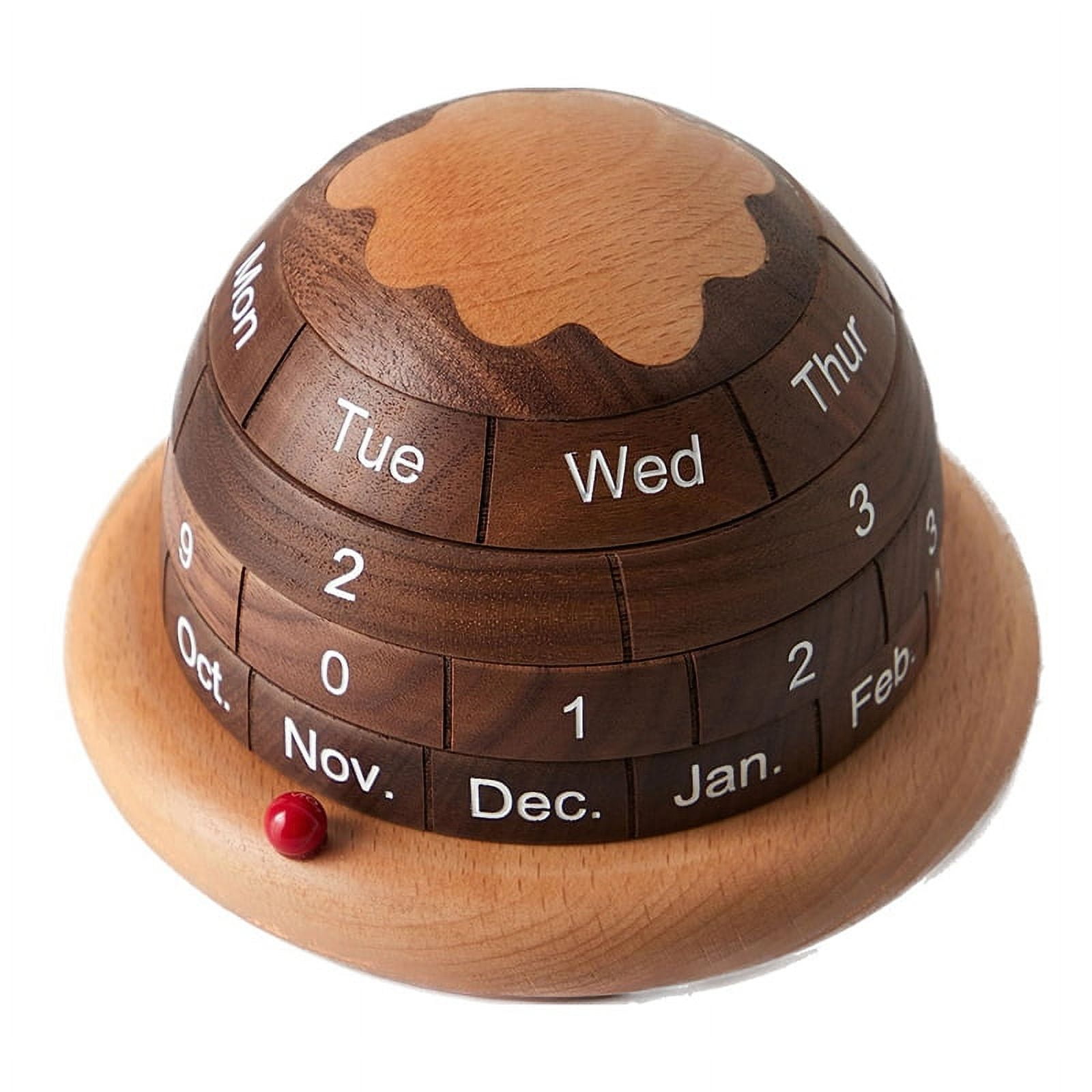 Wooden Desktop Calendar Decor, Office Desk Decor, Block Calendar for ...