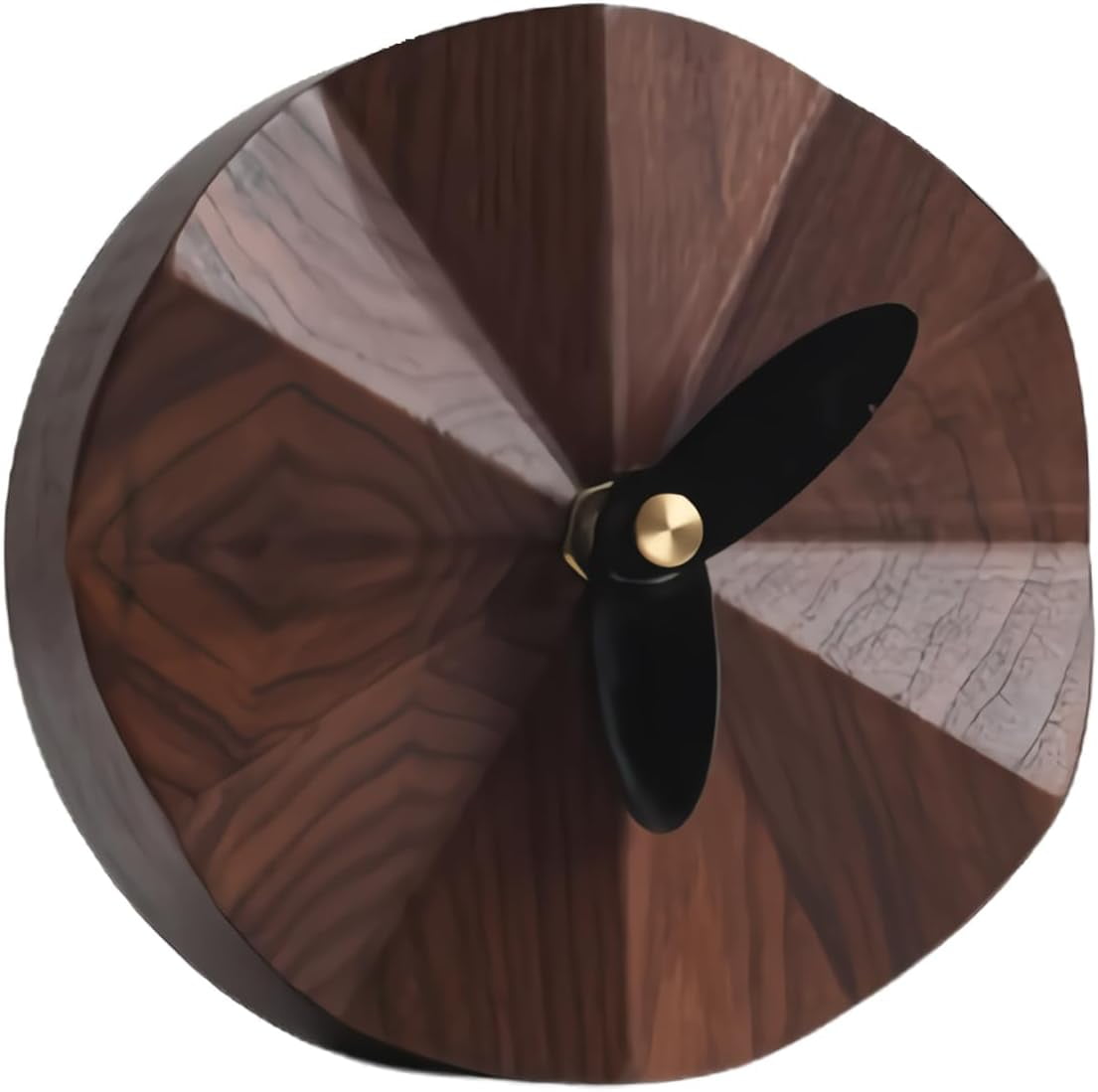 Wooden Desktop Clock-4" Decorative Walnut Clock, No-Tick Design, Modern ...