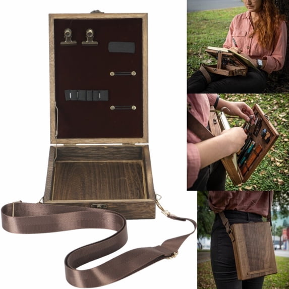 Wooden Desktop Easel Portable Painting Box Tabletop Easel For Artist ...