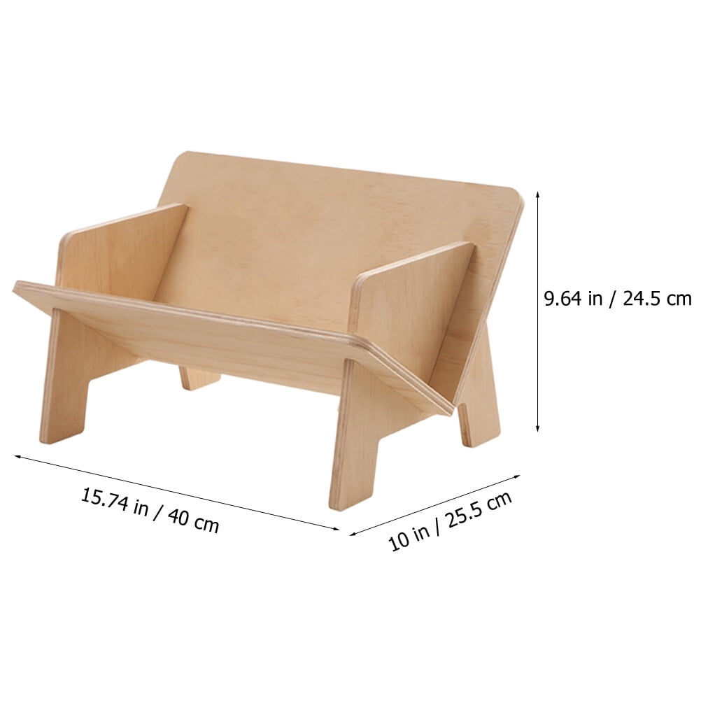 Wooden Desktop Storage Rack Sloping Book Shelf Book Holder Stationery ...