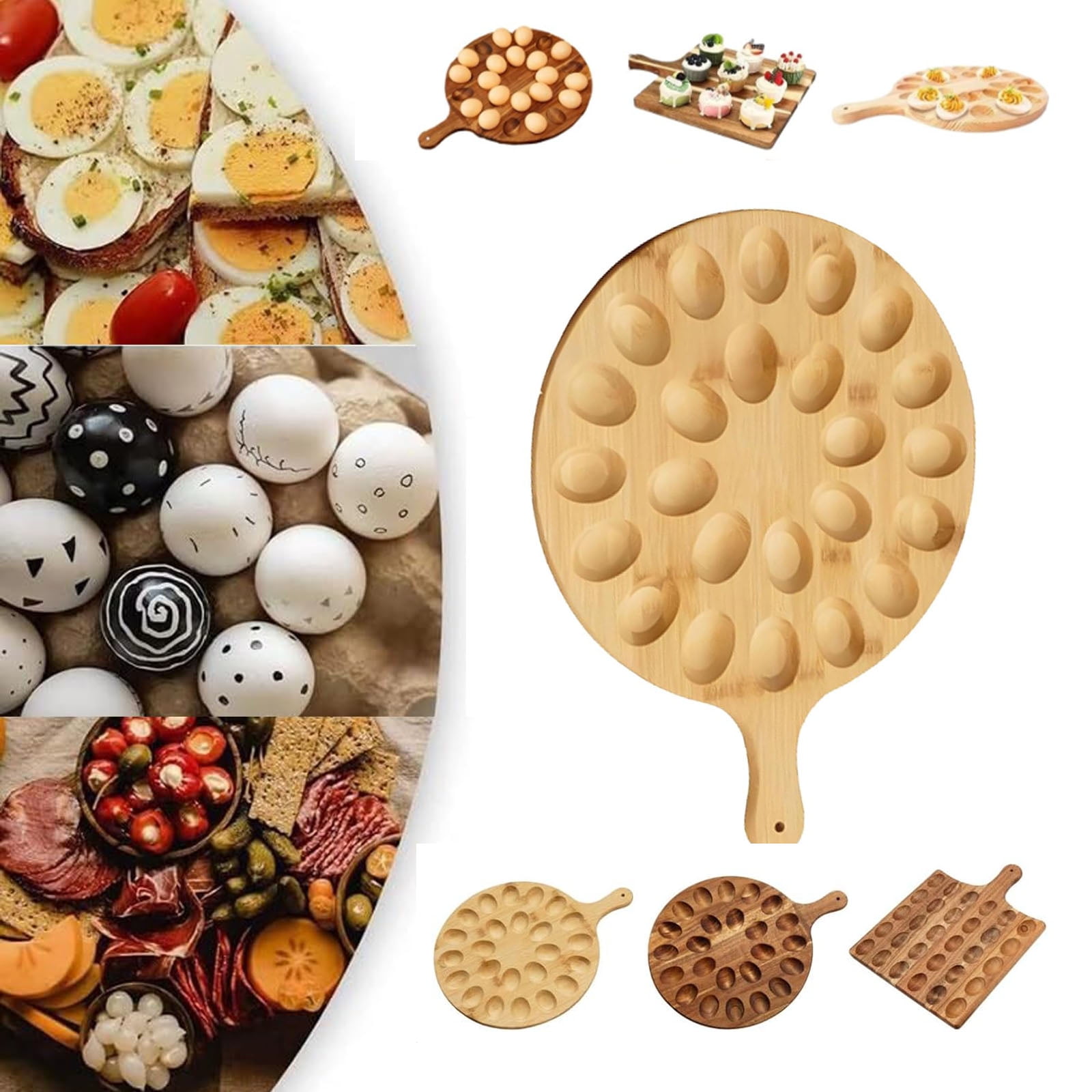 Wooden Deviled Egg Tray, Deviled Egg Board, Wood Deviled Egg Platter ...