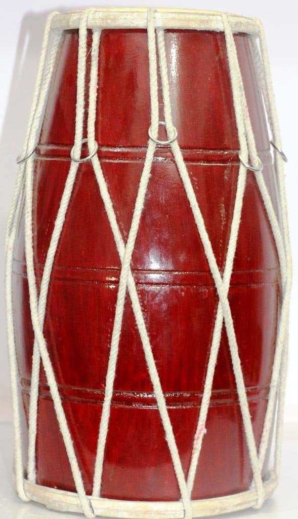 Wooden Dholak Indian Folk Musical Instrument Drum Nuts N Bolt - Walmart.com