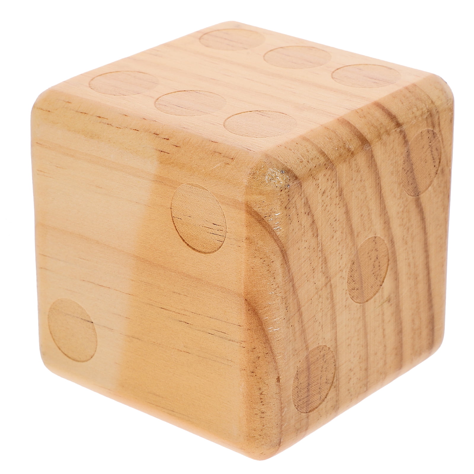 CRILSTYLEO Wooden Dice Beige 1Set 3.5X3.5X3.5In - Walmart.com