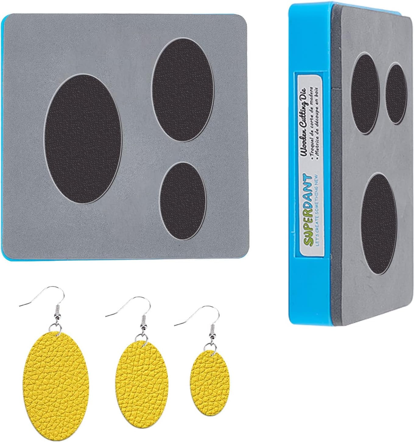 Wooden Die Cutting Leather 3 Sizes Ellipse Shape Earring Cutting Dies ...