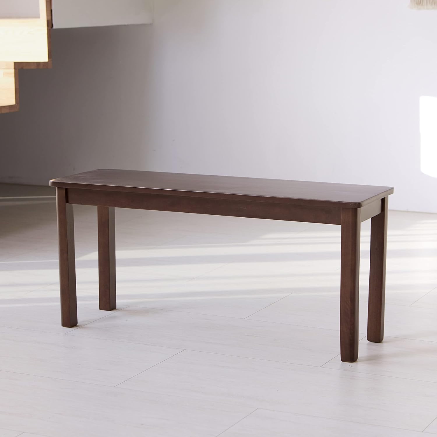 Wooden Dining Bench/Small Modern Farmhouse Malaysian Oak Wood Bench ...