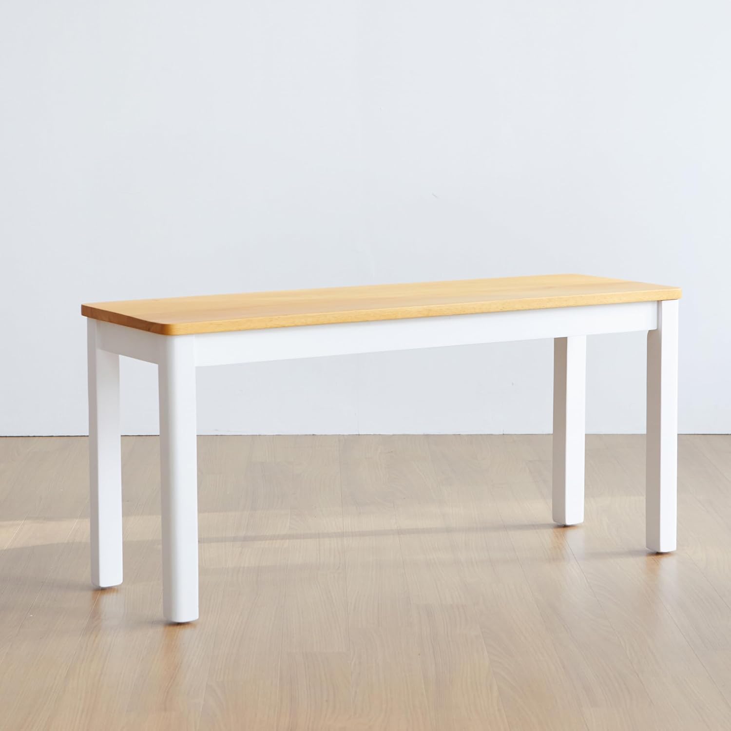 Wooden Dining Bench/Small Modern Farmhouse Malaysian Oak Wood Bench ...