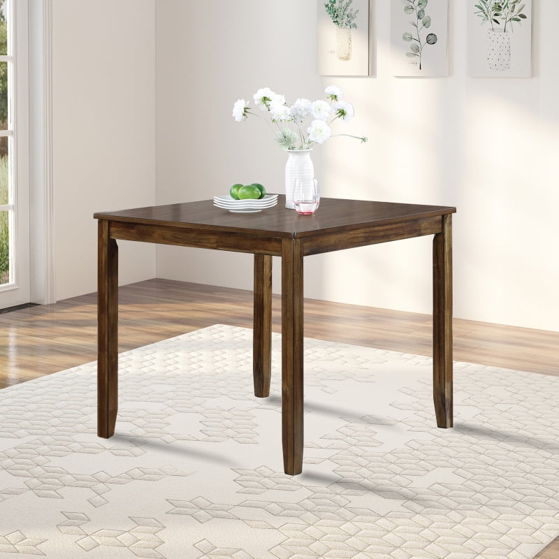 Wooden Dining Square Table, Kitchen Table for Small Space, 4 Person ...
