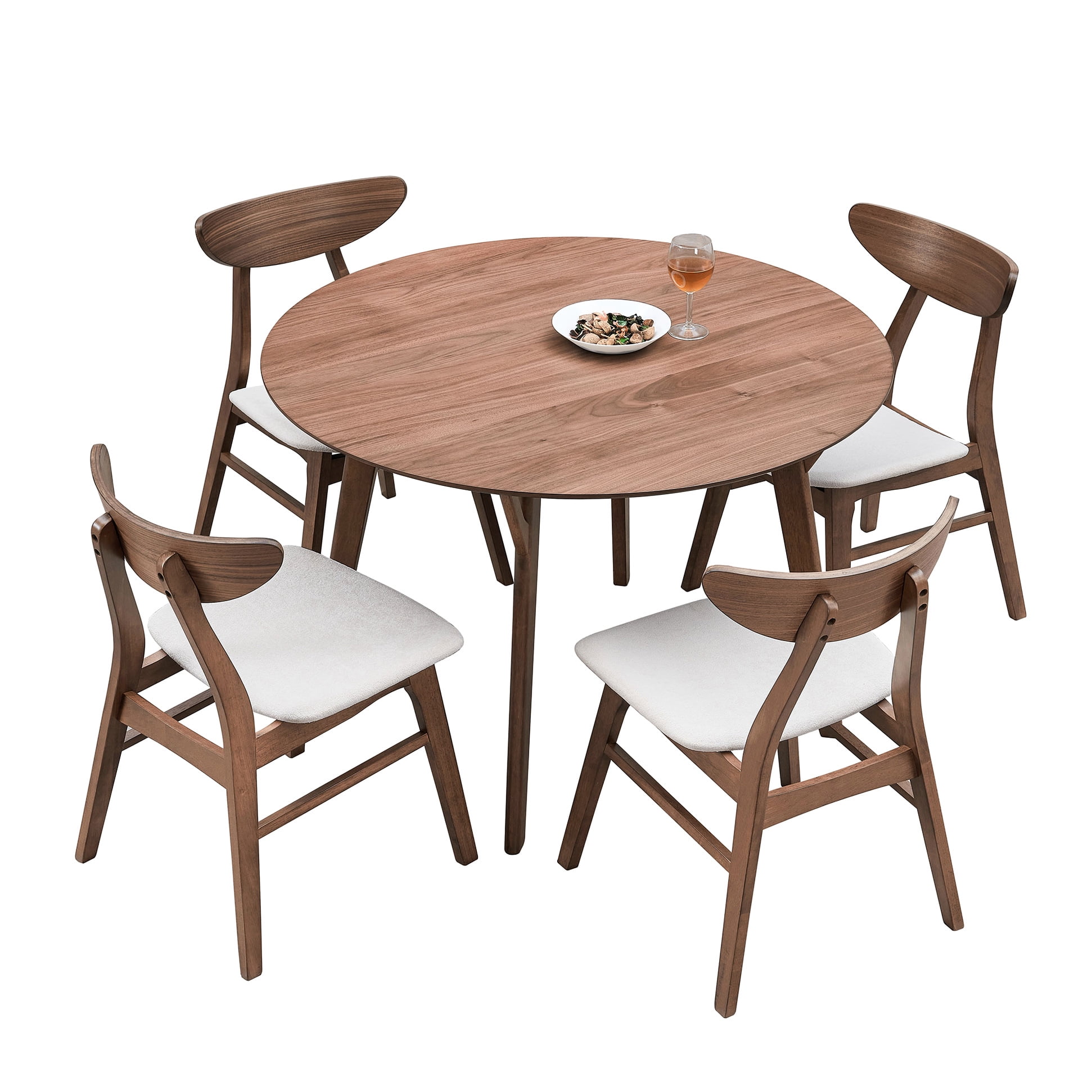 Wooden Dining Table , Modern Simple Style, Upholstered Chairs, Saving ...