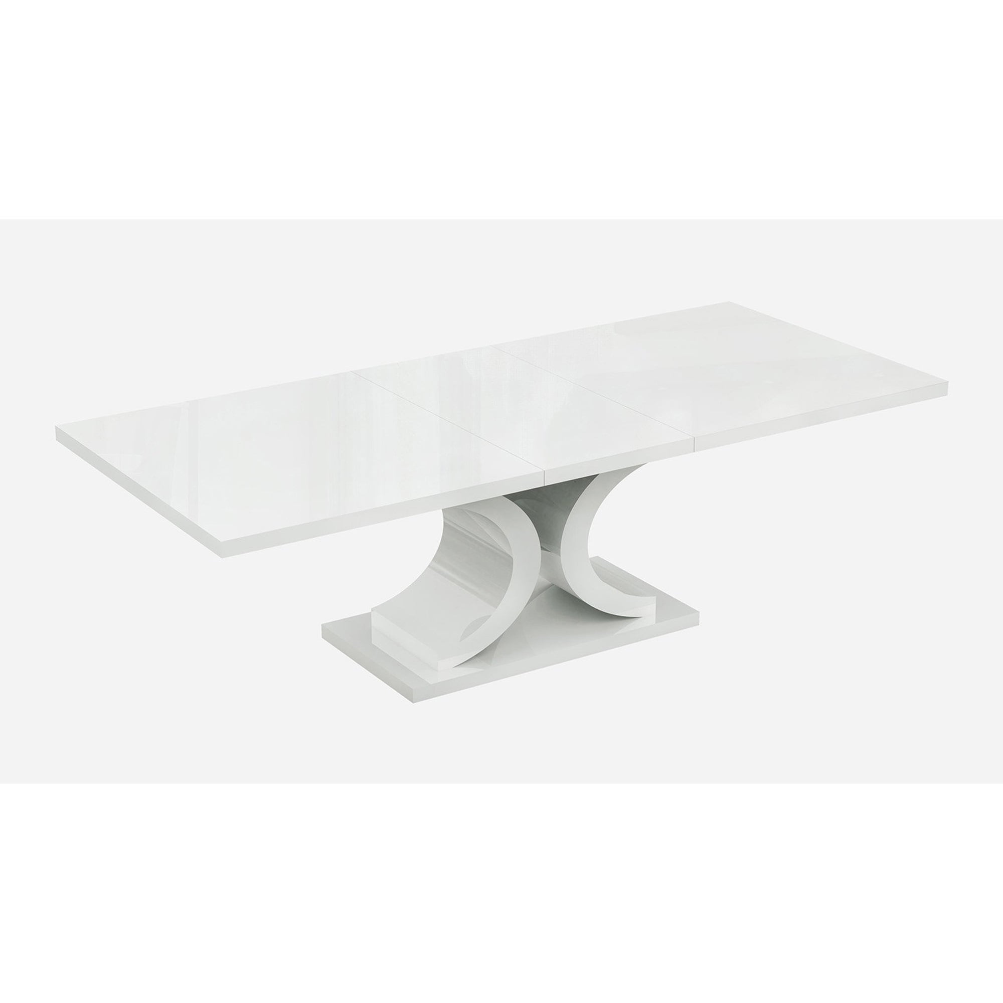 Wooden Dining Table with Extension Leaf, White - Walmart.com