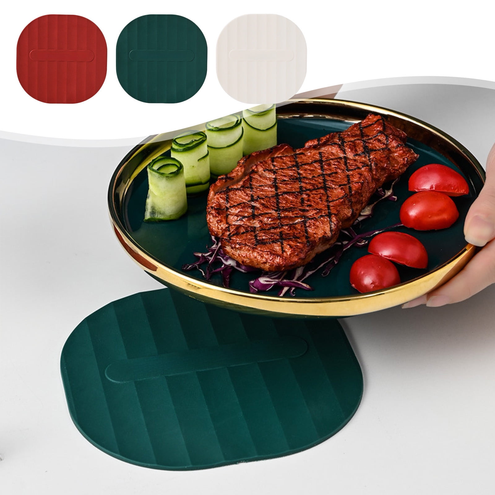 Wooden Dinner Mat, Thickened Heat Insulation, Non-Slip Pots Pans Mat ...