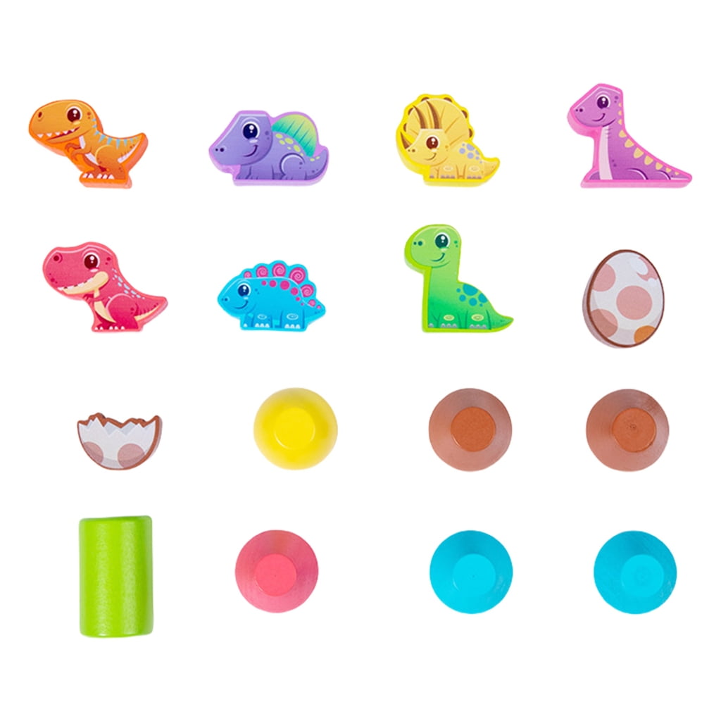 Wooden Dinosaur Stacking Balance Game Toy For Kids Fine Motor Skill ...