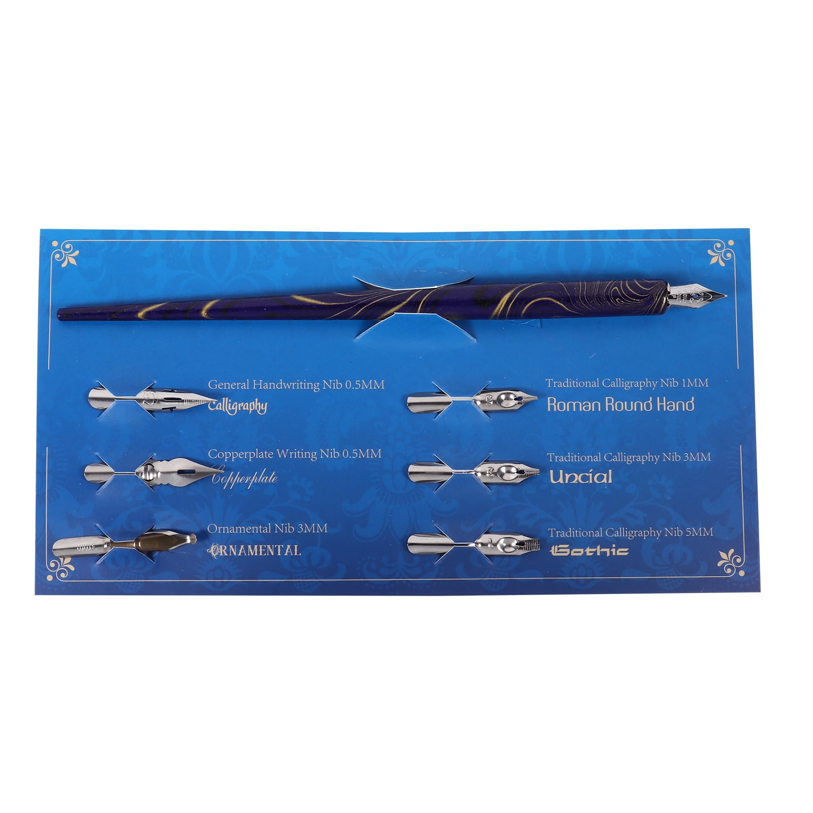 Wooden Dip Pen Glass Calligraphy Old Fashioned Kit Supplies Pens Table ...