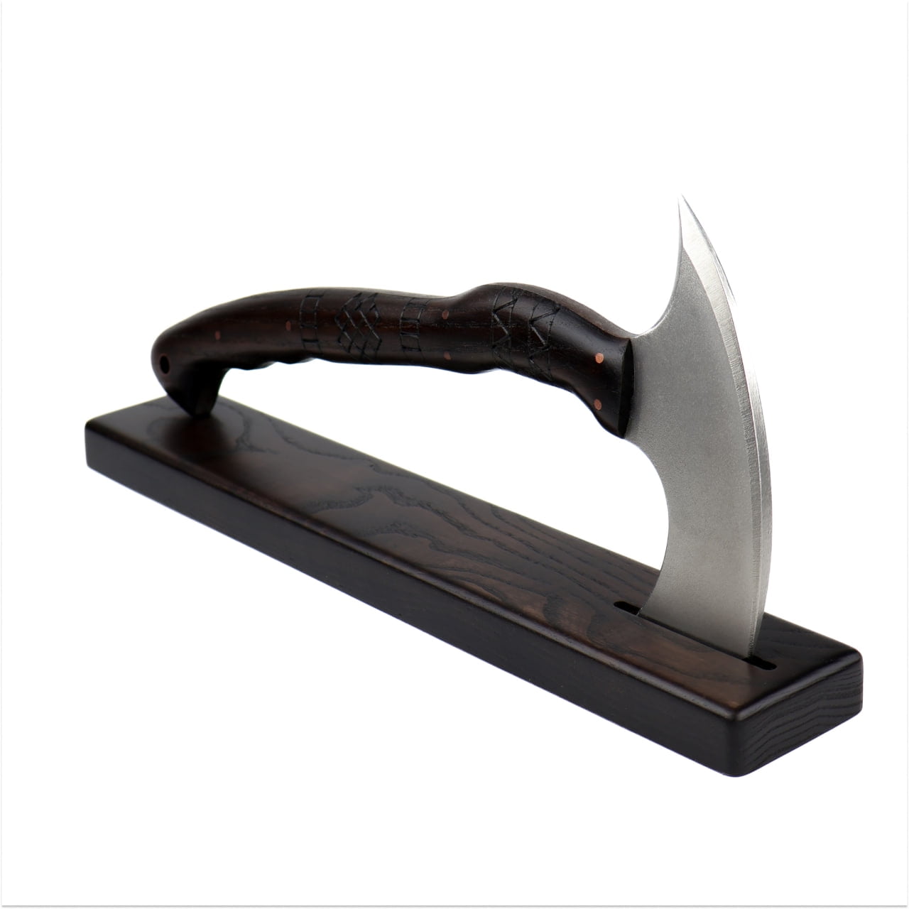 Wooden Display 14.96'' for Hatchet, Handmade Axe Display Oak Wood ...