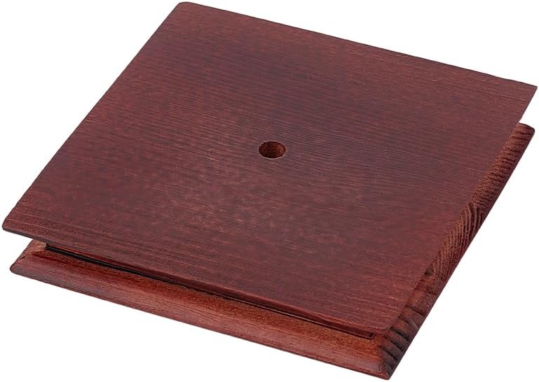 Wooden Display Base Decorative Display Pedestals 4.6x4.6x0.7 Inch ...