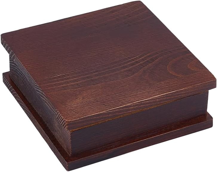 Wooden Display Base Decorative Display Pedestals 5.1x5.1x1.9 Inch ...