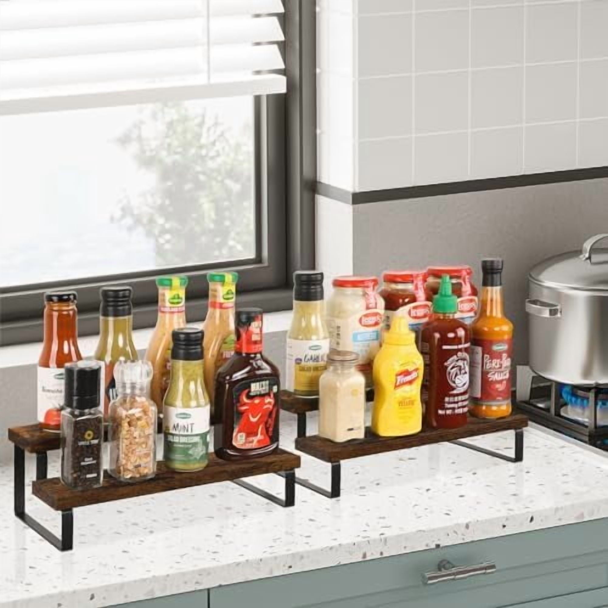 Wooden Display Riser Stand, Tiered Perfume and Cologne Organizer Stand ...