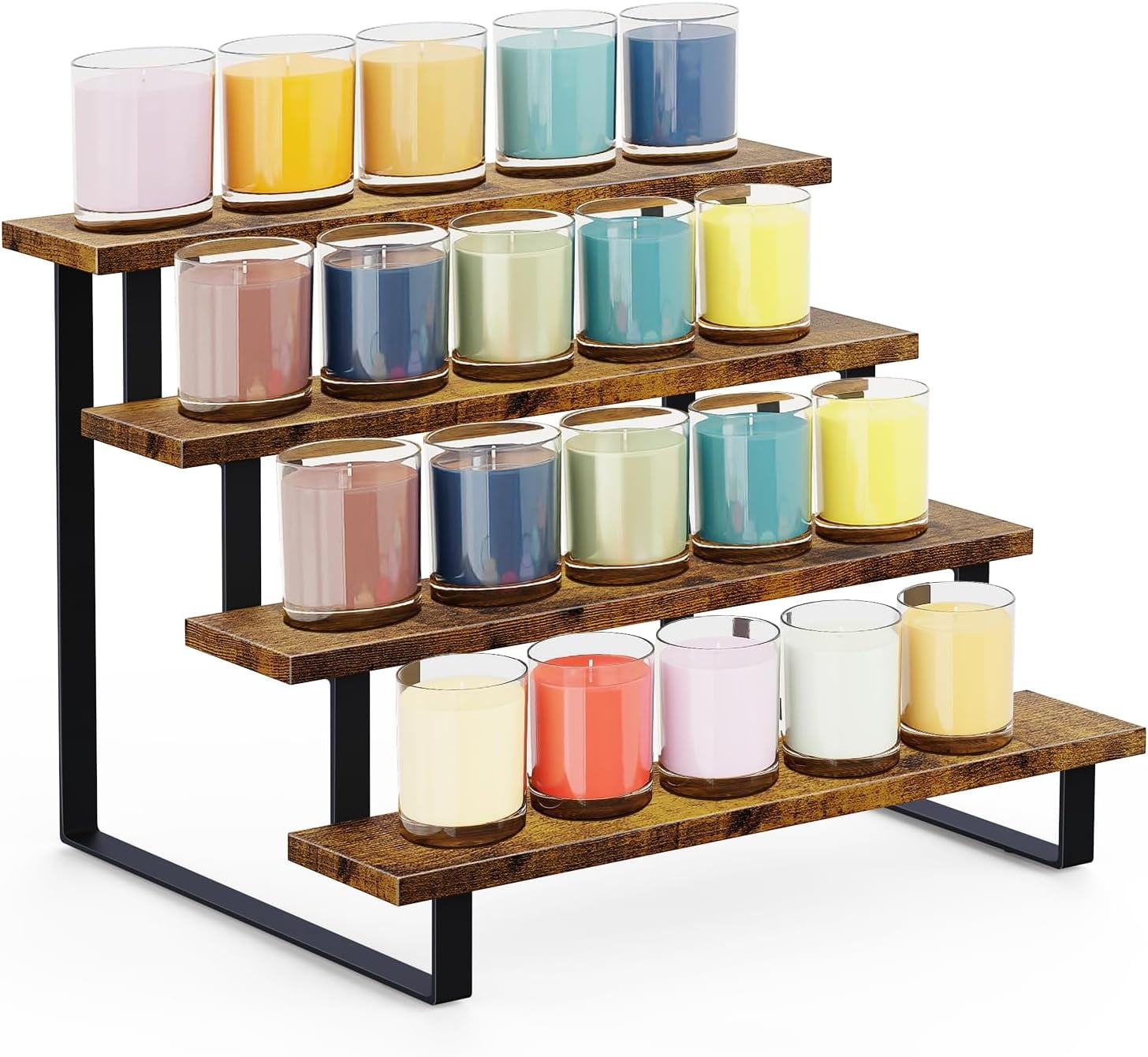 Wooden Display Riser Stand, Tiered Perfume and Cologne Organizer Stand ...
