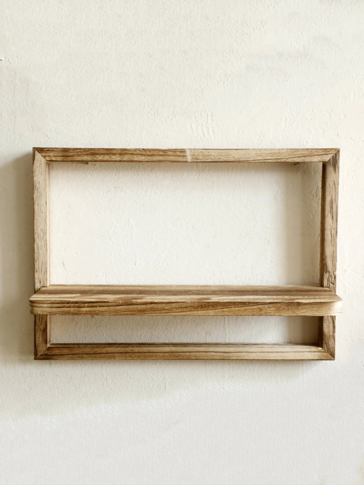 Wooden Display Shelf Floating Shelves Rustic Wood Shelves Wall Storage ...