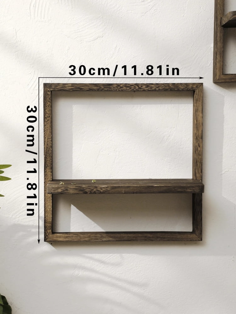 Wooden Display Shelf Floating Shelves Rustic Wood Shelves Wall Storage ...