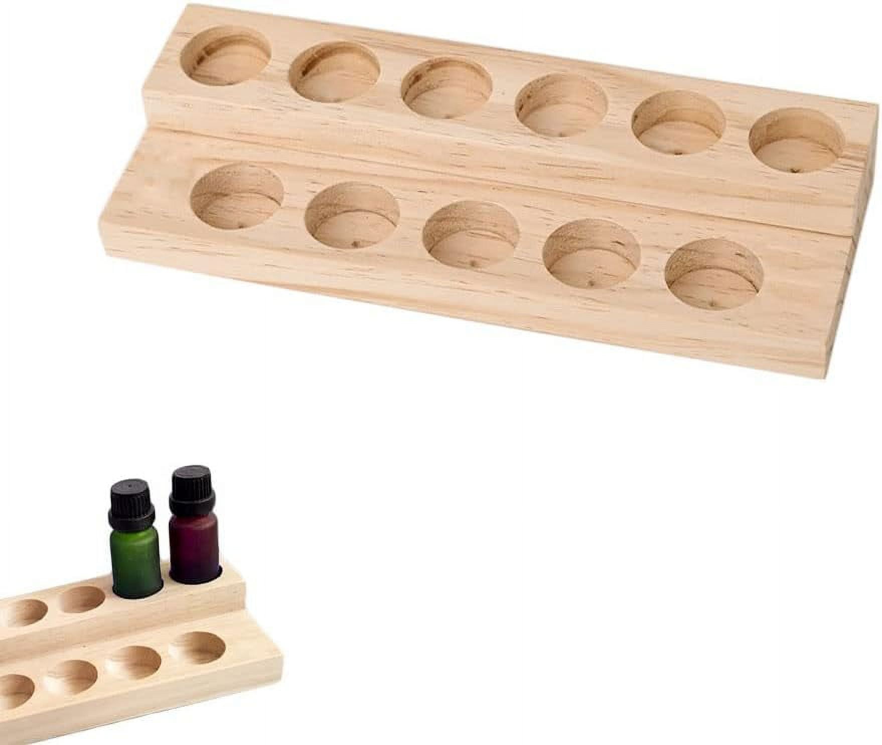Wooden Display Stand For Essential Oil Bottle Organizer, Decorative ...