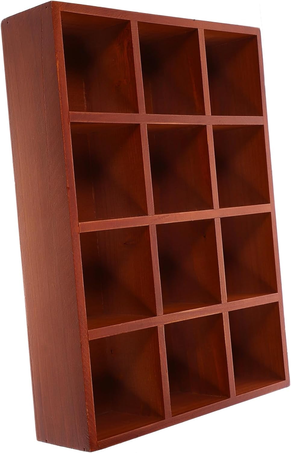 Wooden Display Stand Figure Storage Rack Wooden Cubby Shelf Hanging ...