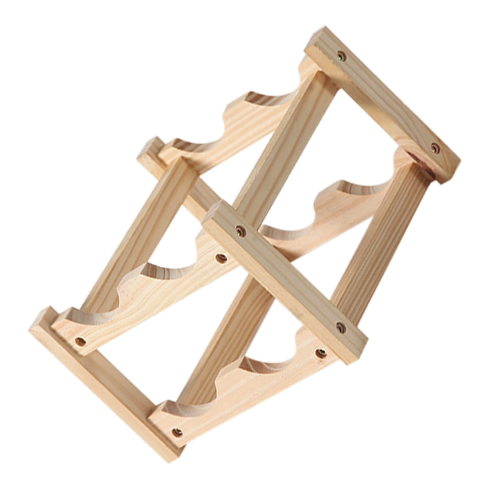 Wooden Display Stand Mini Fridge Water Bottle Wine Rack Small Door ...